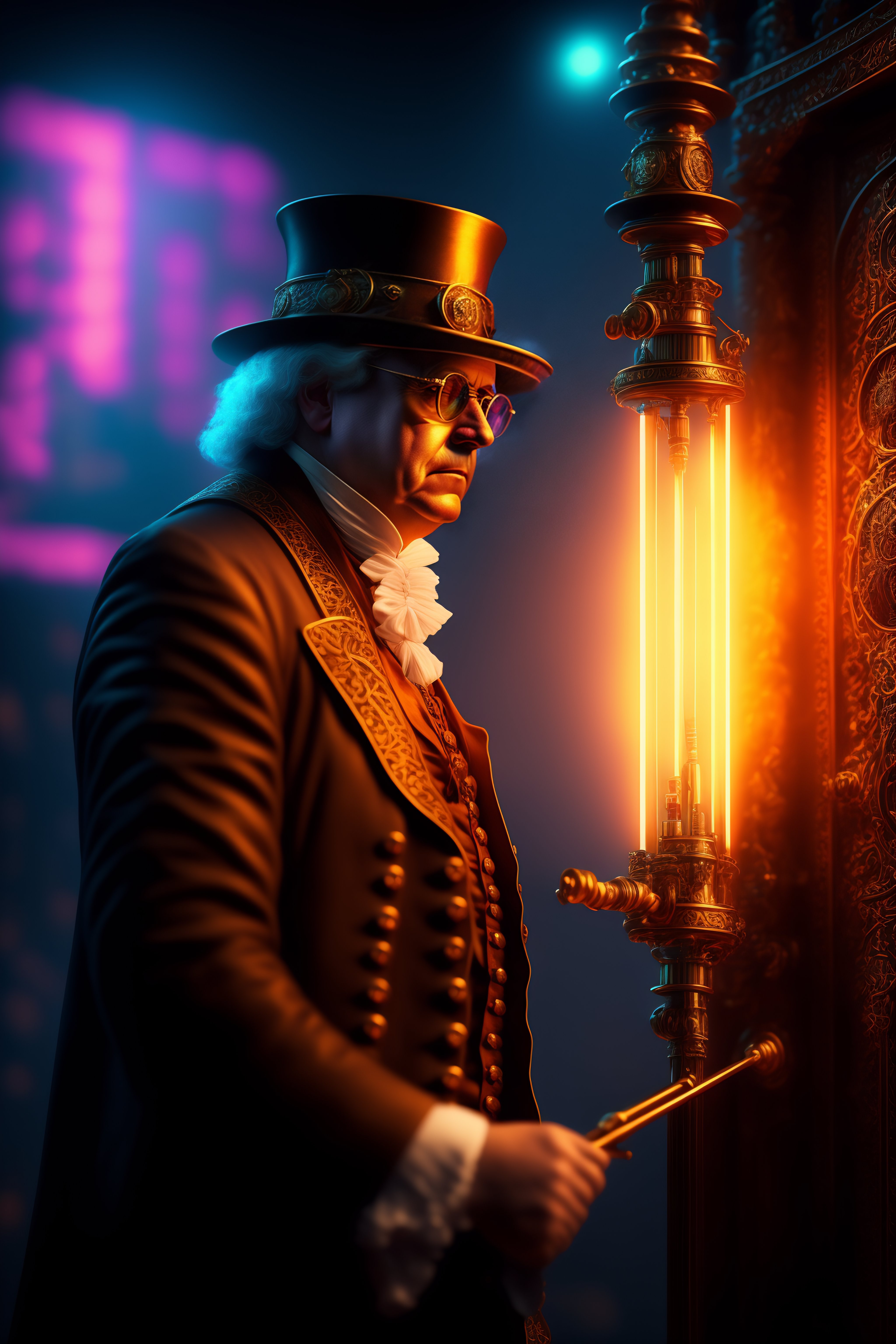 Lexica - Picture of Benjamin Franklin in Steampunk style, Imax cyber ...