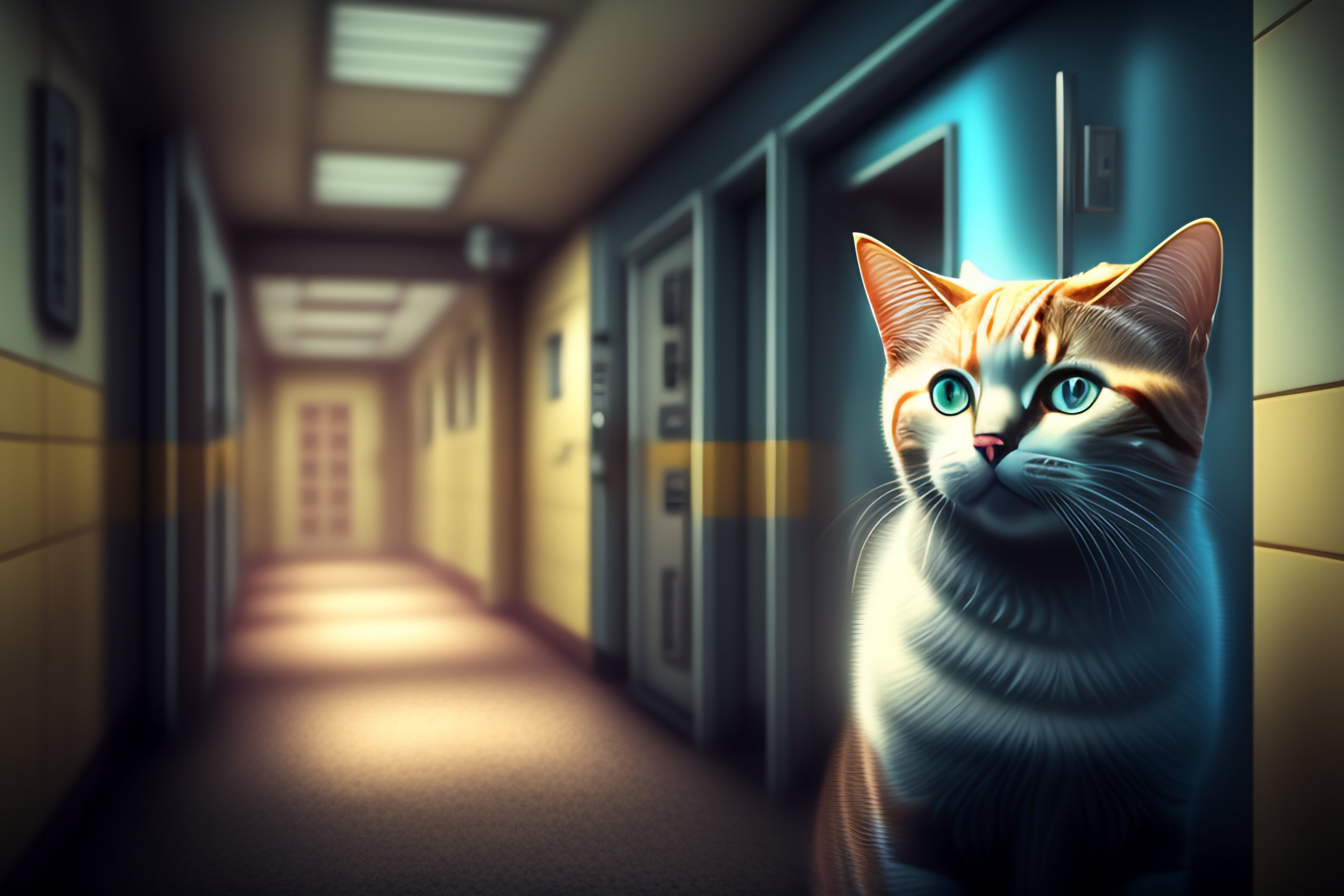 Lexica - Cat Humanoid anthropomorphic hospital doctor. Scary hospital ...