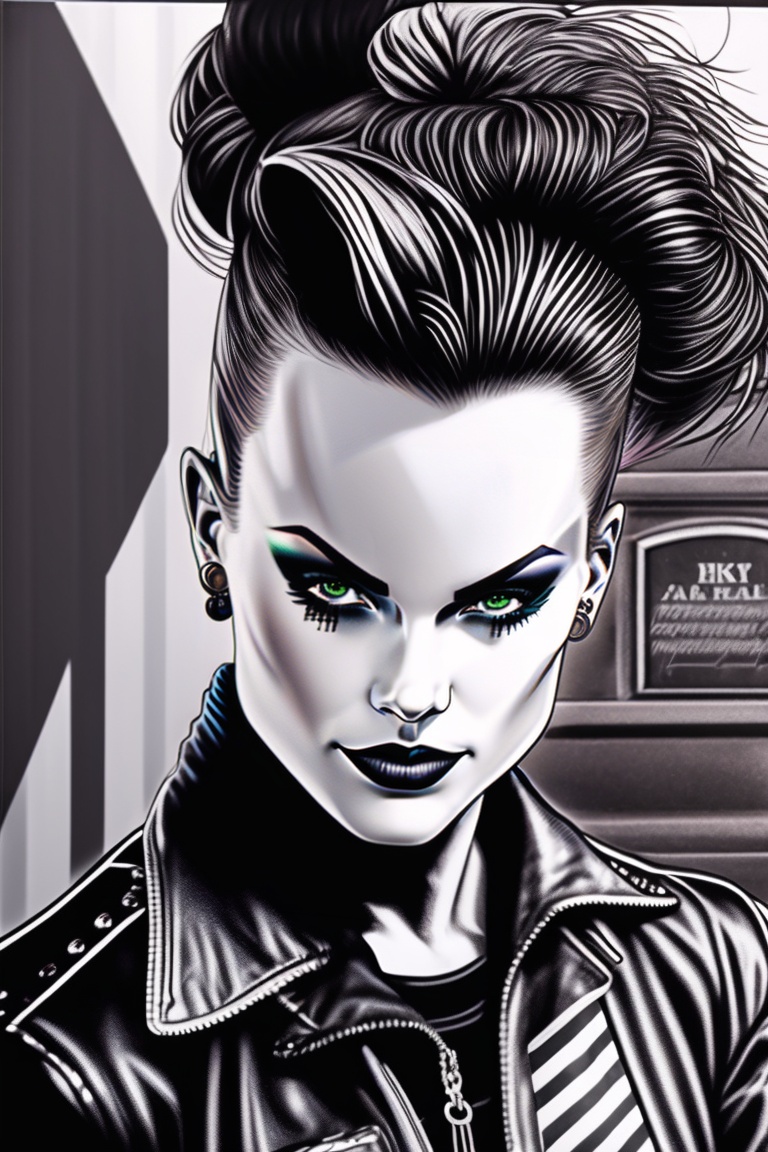Lexica - 1990;s UK punk Mohican roller derby skater girl gritty pop art ...