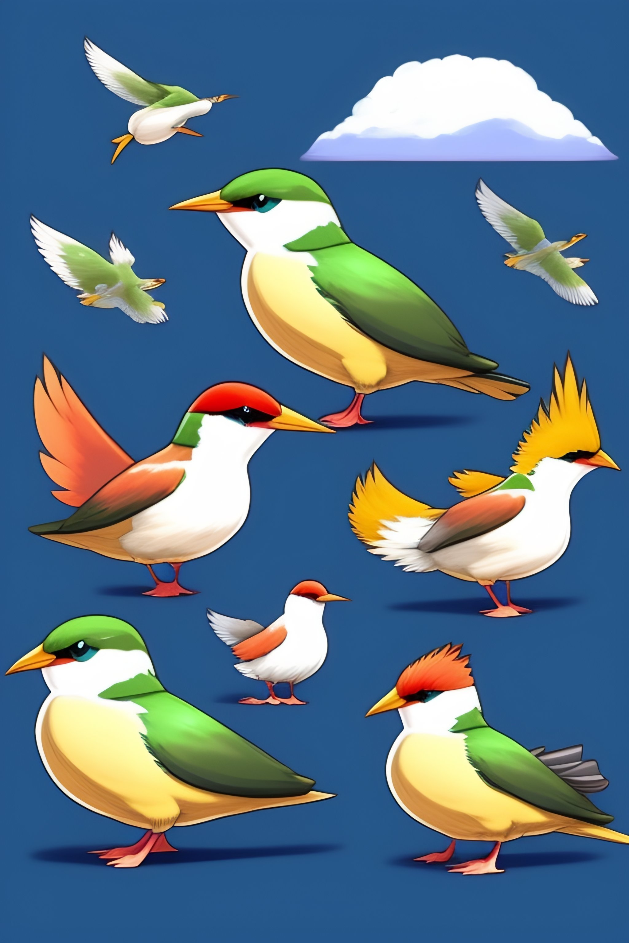 Lexica - Flying type Pokemon based on a tern, first stage Pokemon ...