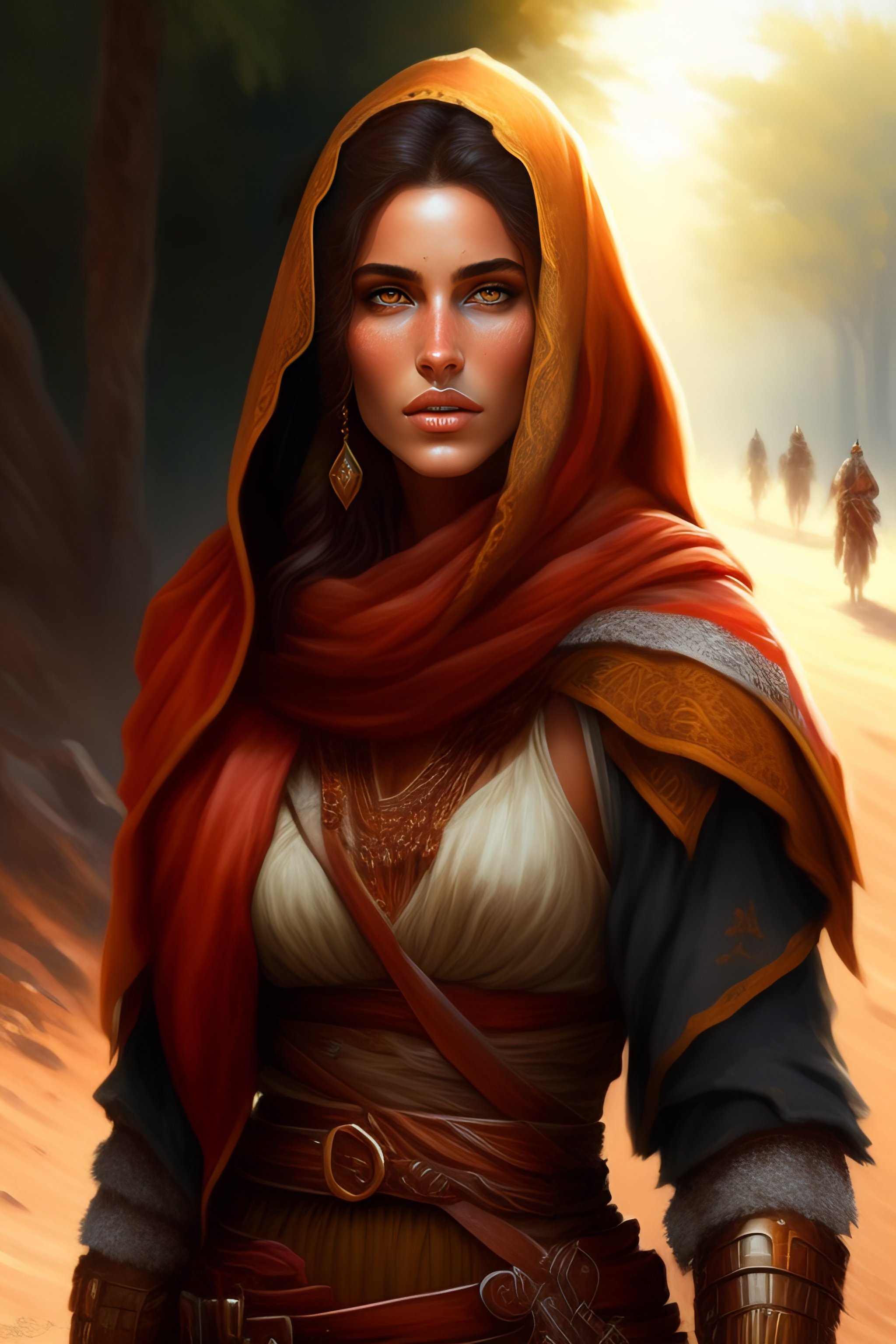 Lexica - A full body portrait of a beautiful soldiers quarter bedouin ...