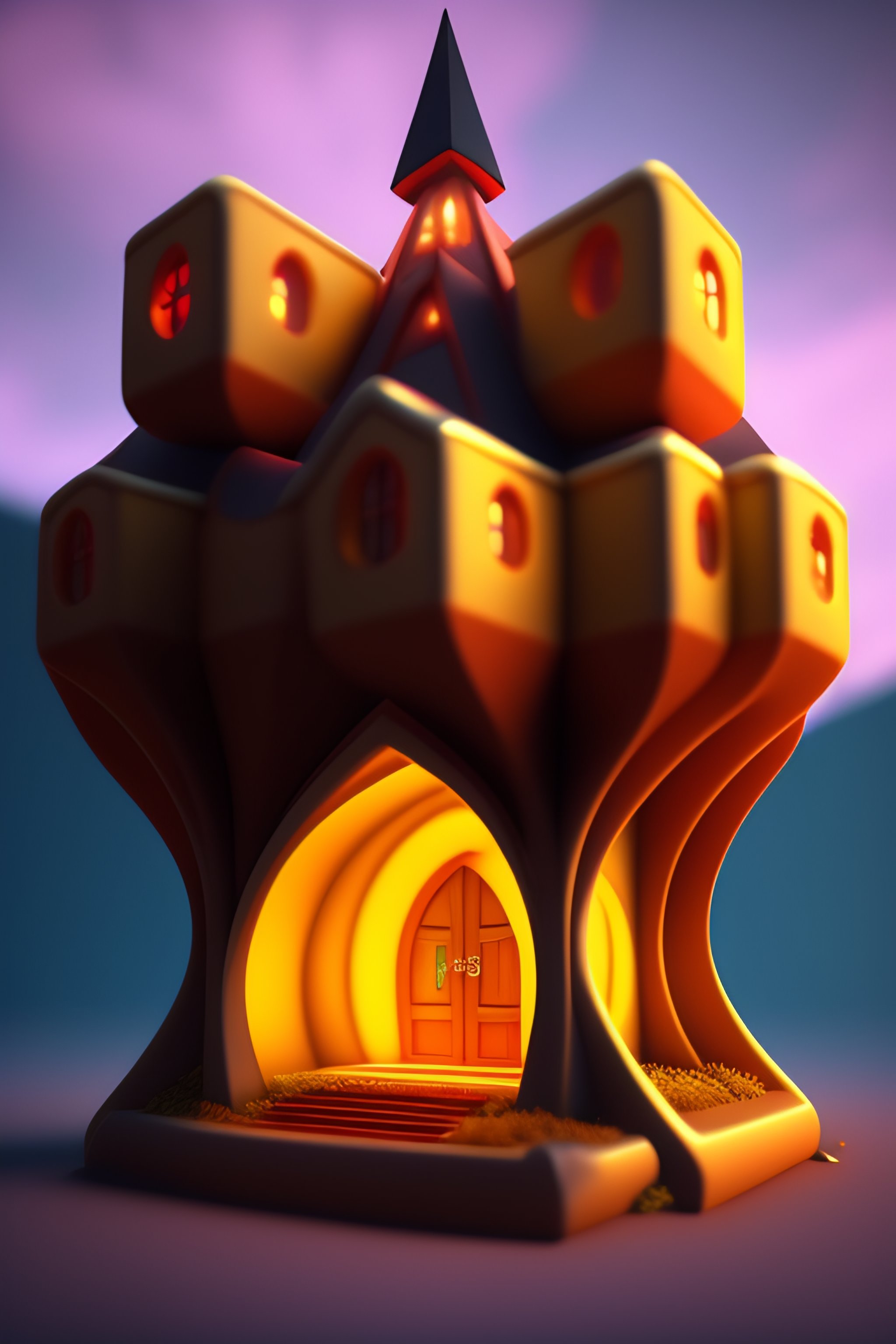 Lexica - 3d stylized little game building