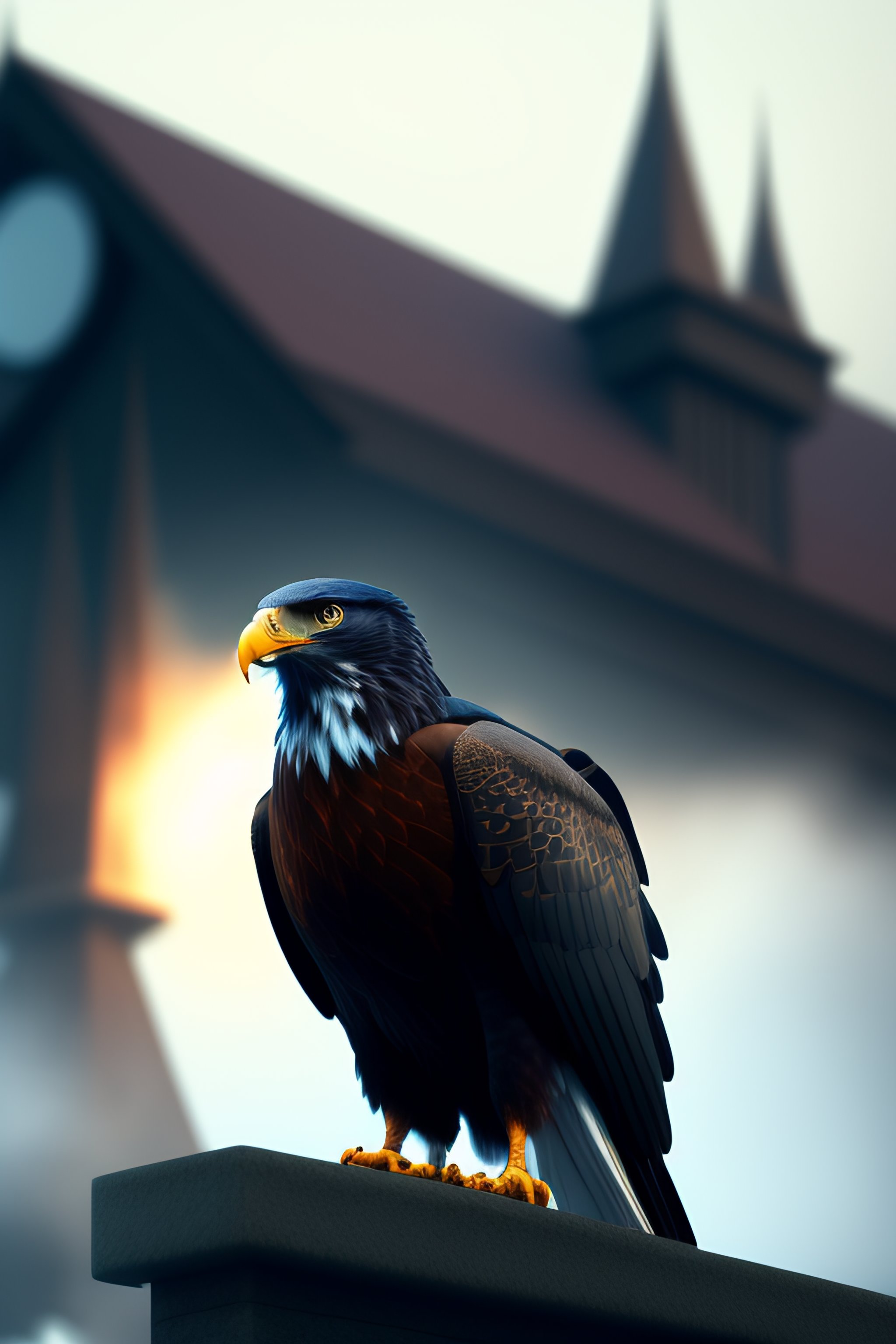 Lexica - A extremely realistic eagle with high detail night vision ...