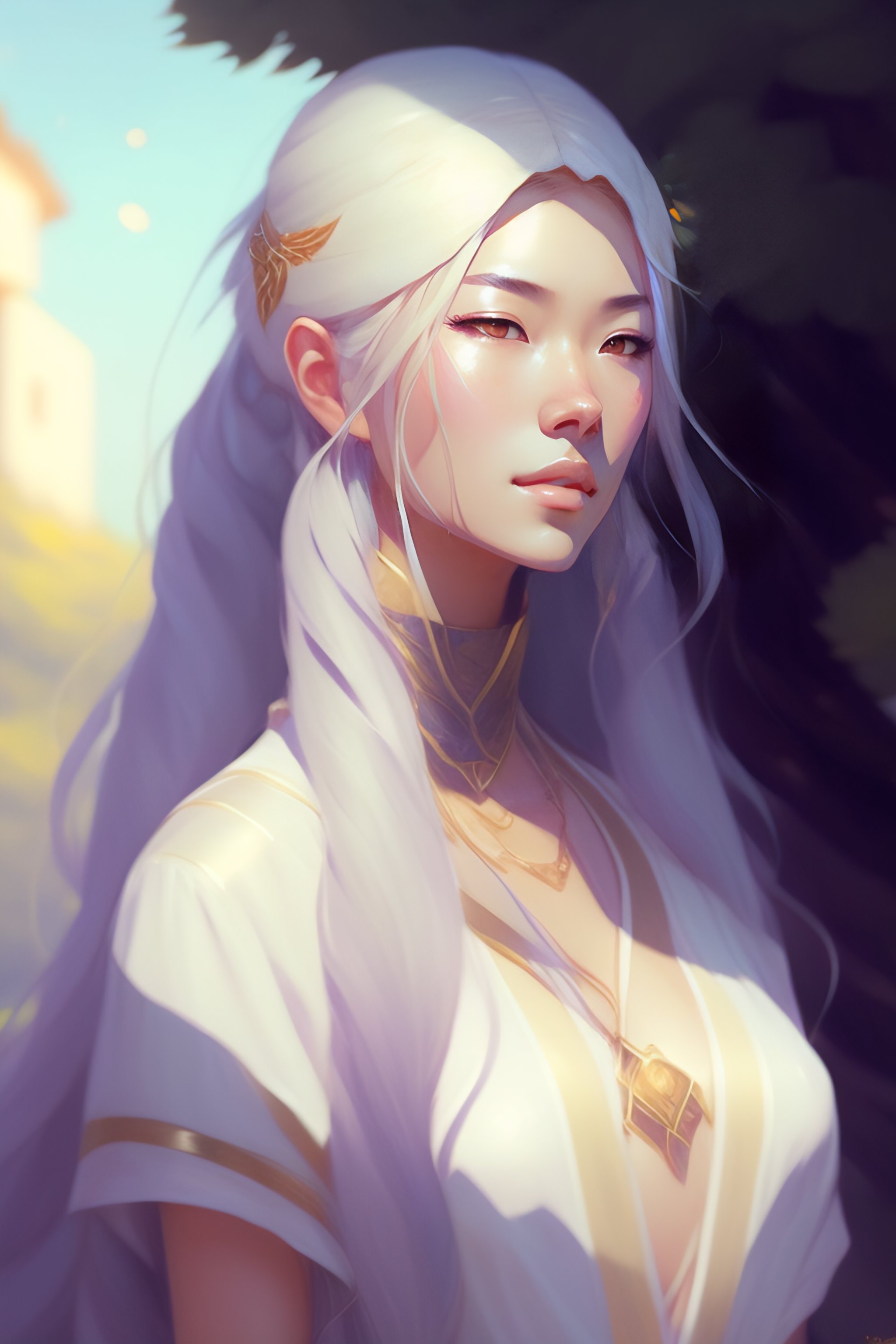 Lexica - A mestizo woman, asian and European rase, european eyes, white ...