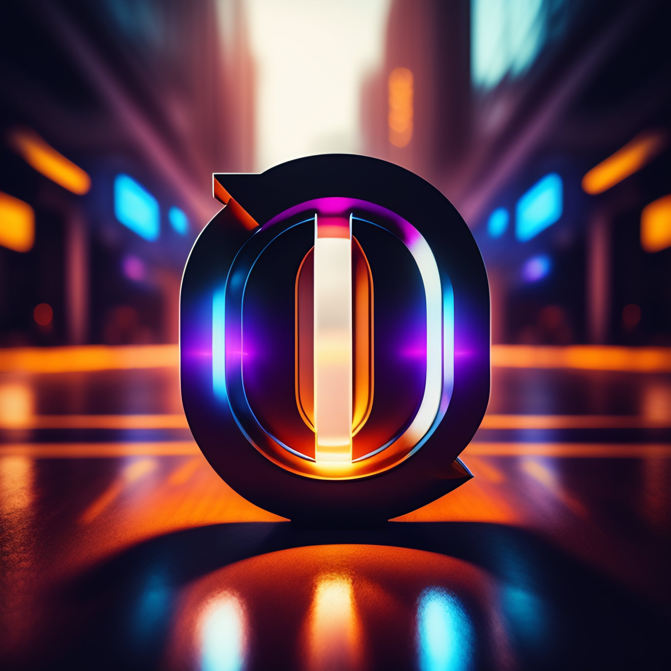 Lexica - D letter, Futuristic Logo Cyberpunk city, with a cyberpunk ...