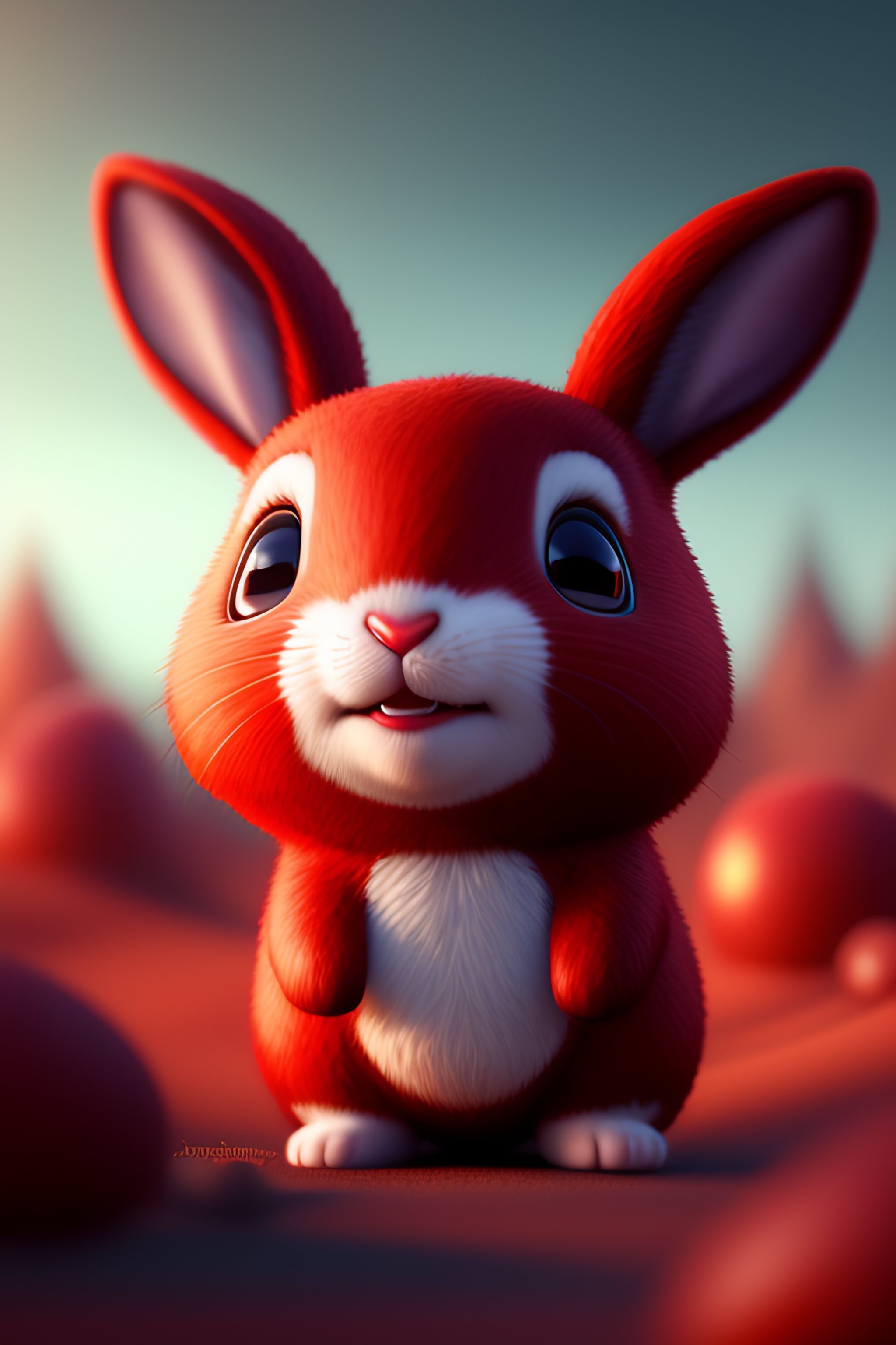 Lexica - Cute adorable little bunny and happy smiling greeting me with ...