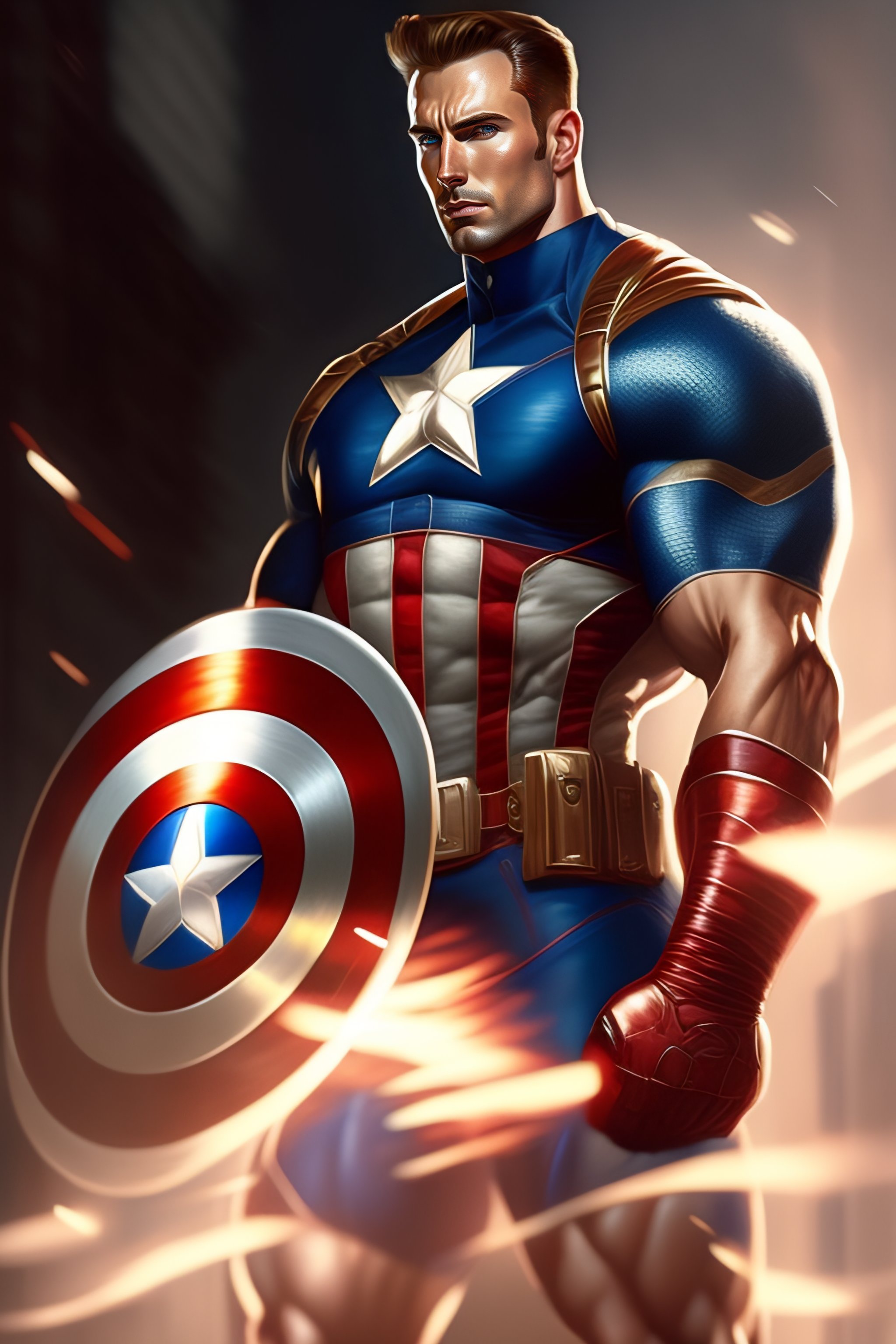 Lexica - Super muscular Chris evans as captain america, marvel ...