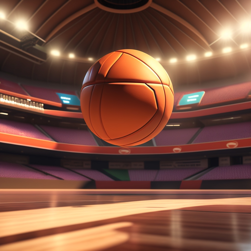 Cartoon Basketball Stadium