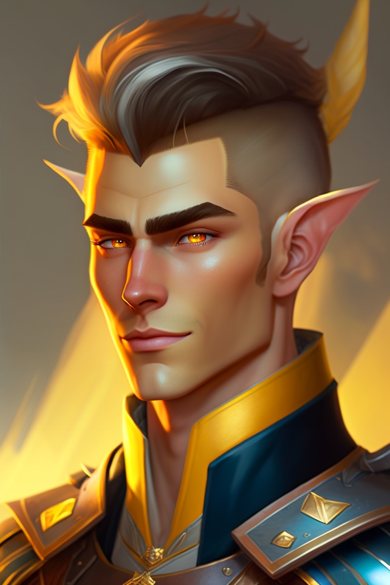 Lexica - Elf guy looking smug, concept art, character portrait, gray ...