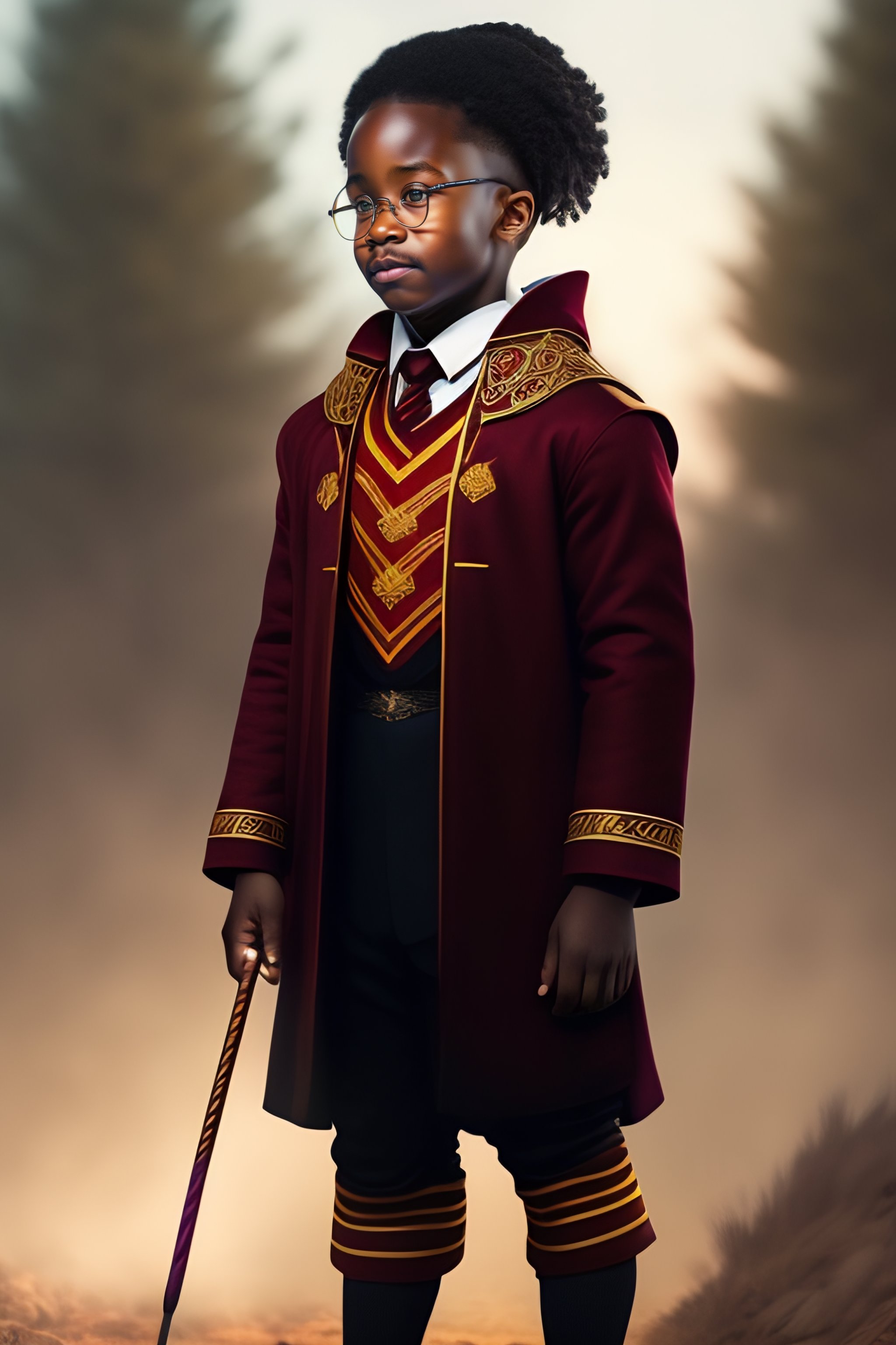 Lexica - Full shot young african harry potter, gryffindor quidditch ...