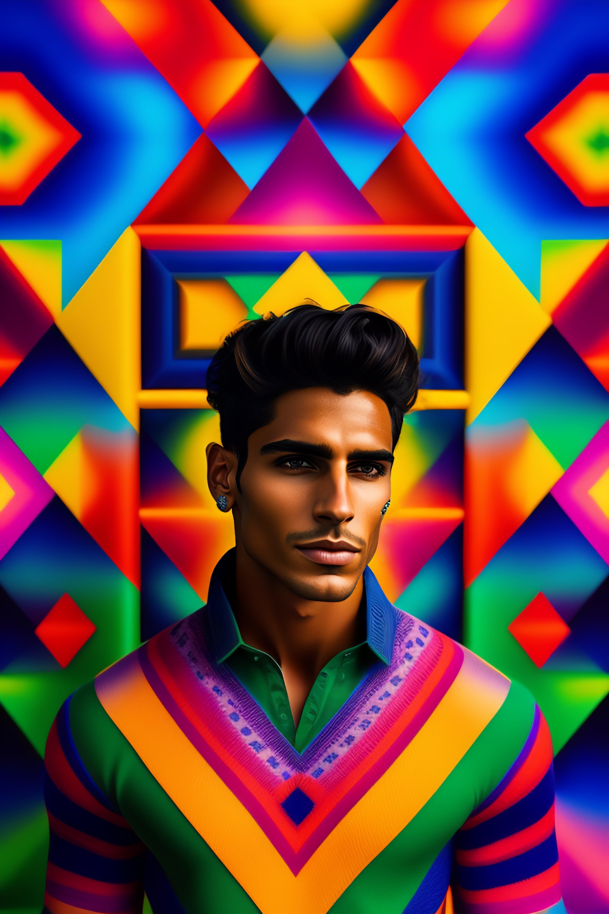 Lexica - Portreit of a handsome confident peruvian, rimlight, flying ...