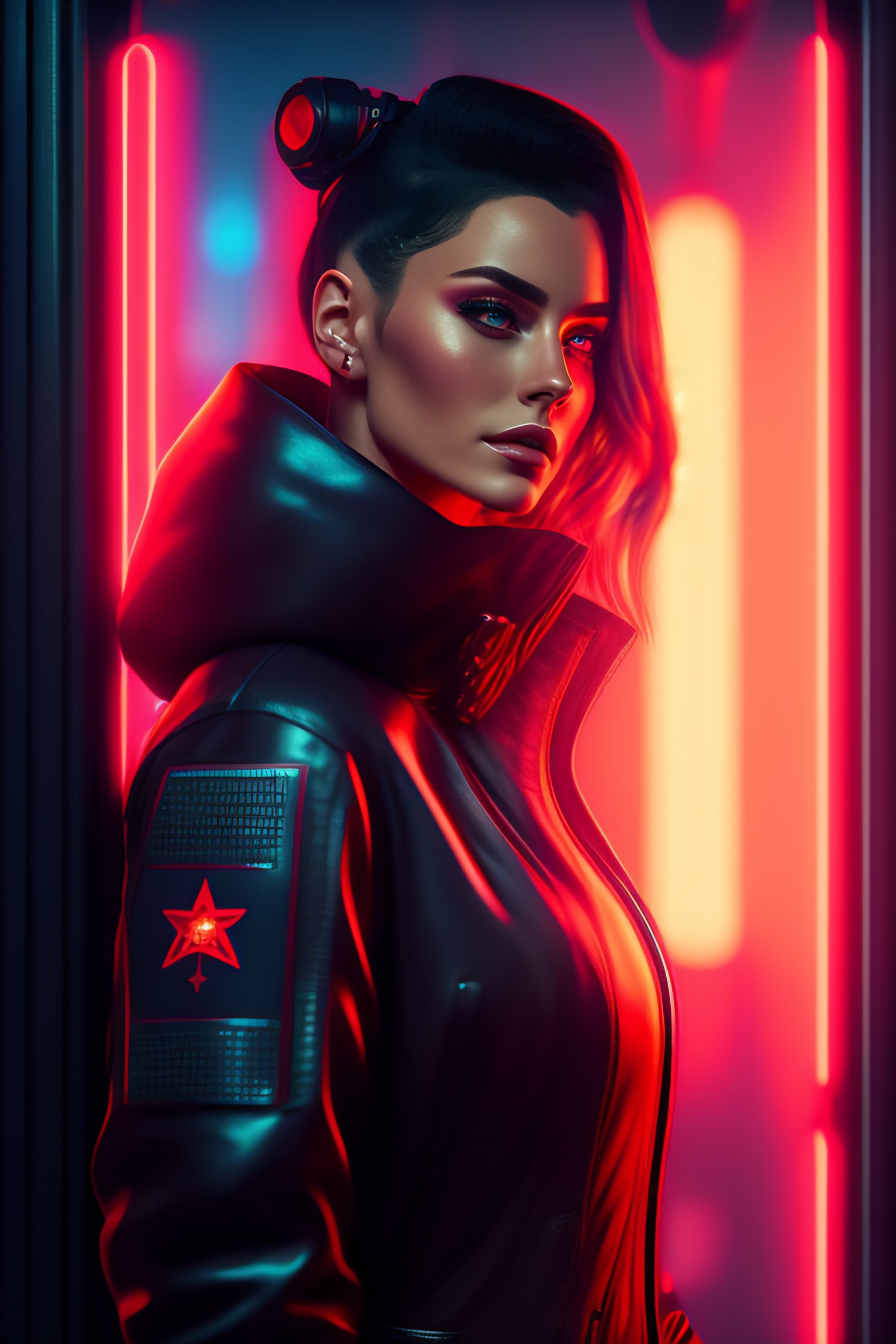 Lexica - Cyberpunk Medium Shot 2077's cccp propaganda Poster ...