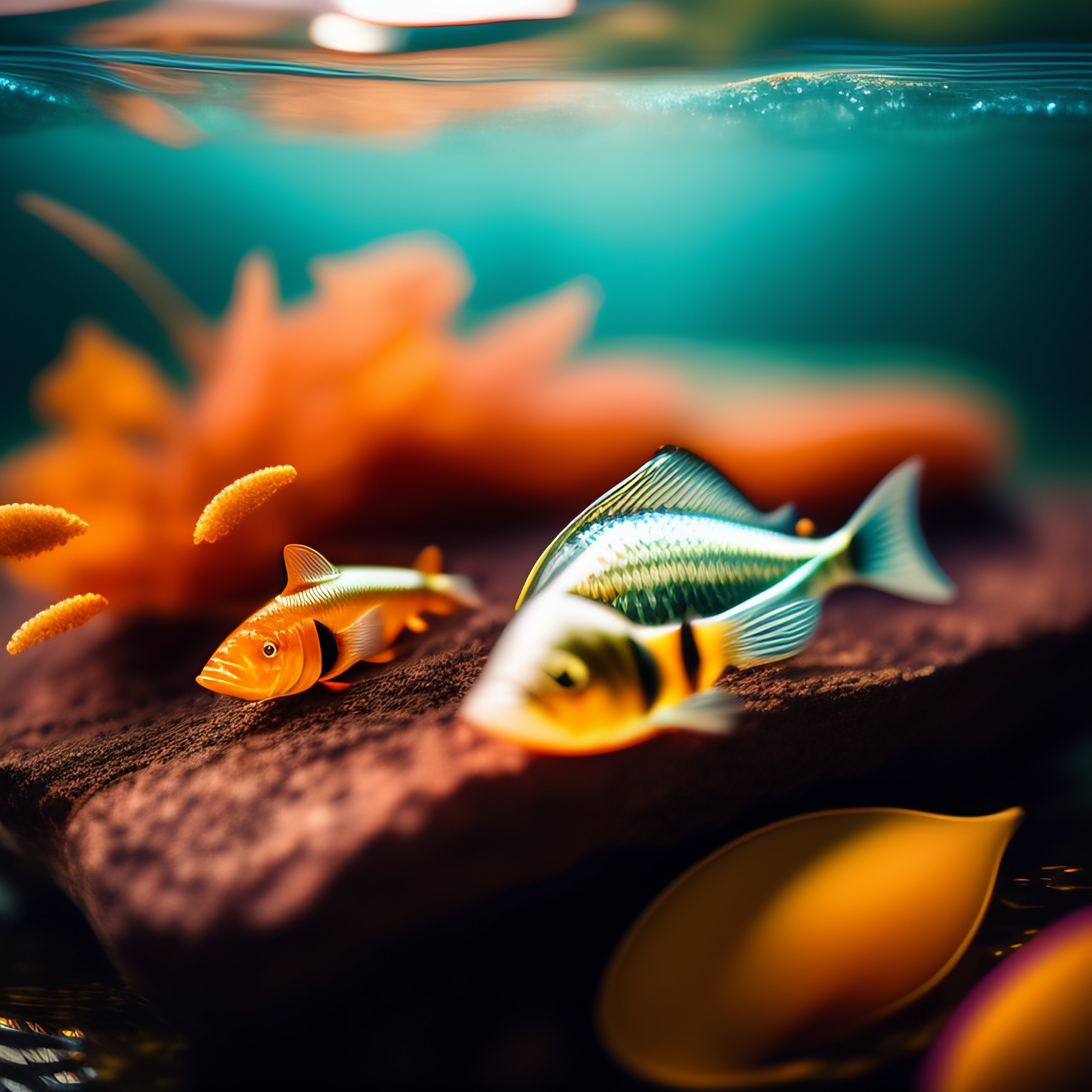 Lexica - A classical spanish guitar underwater with fish wrapped in ...