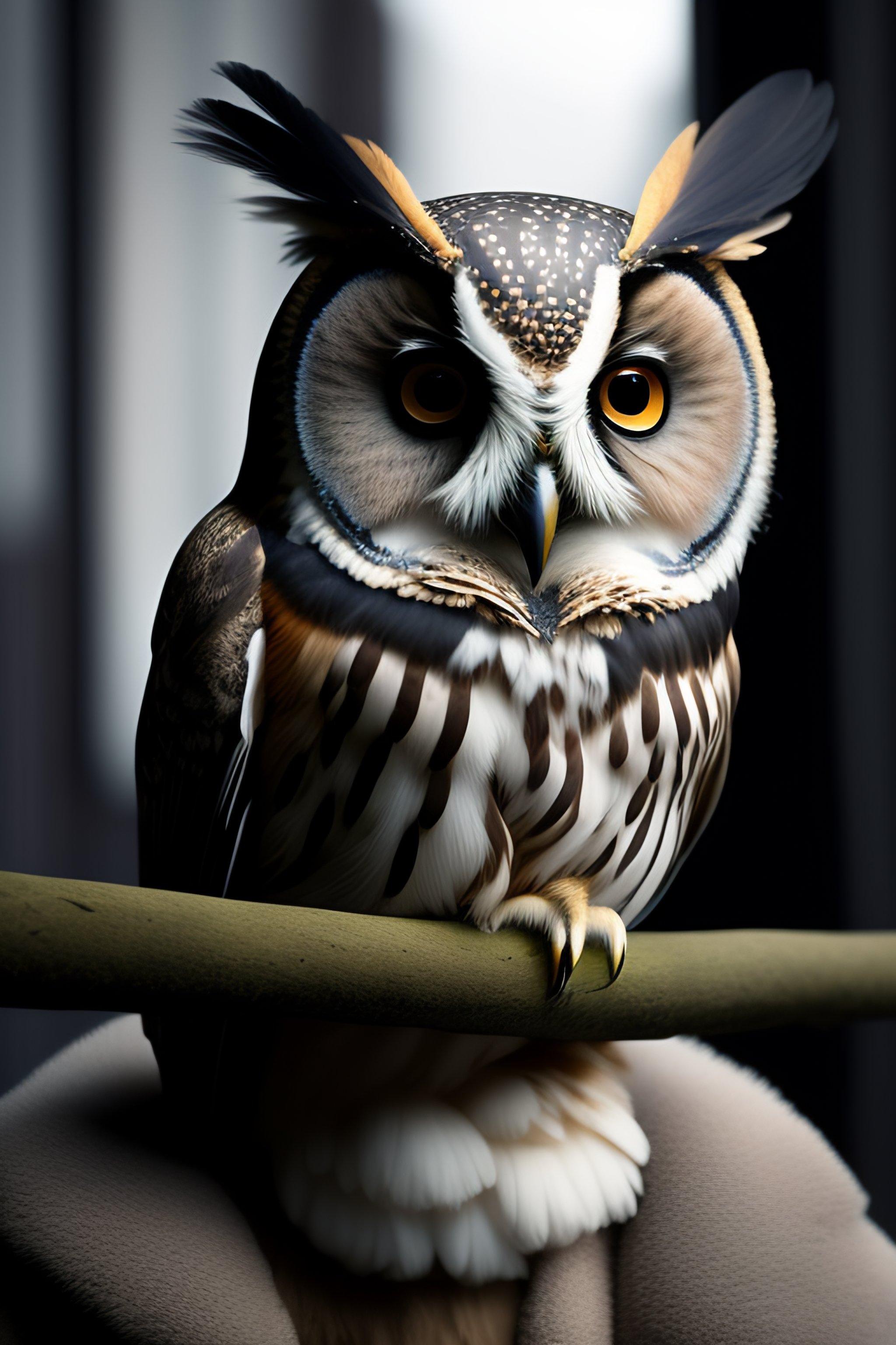 Lexica - An old photograph of an owl smoking a cigar