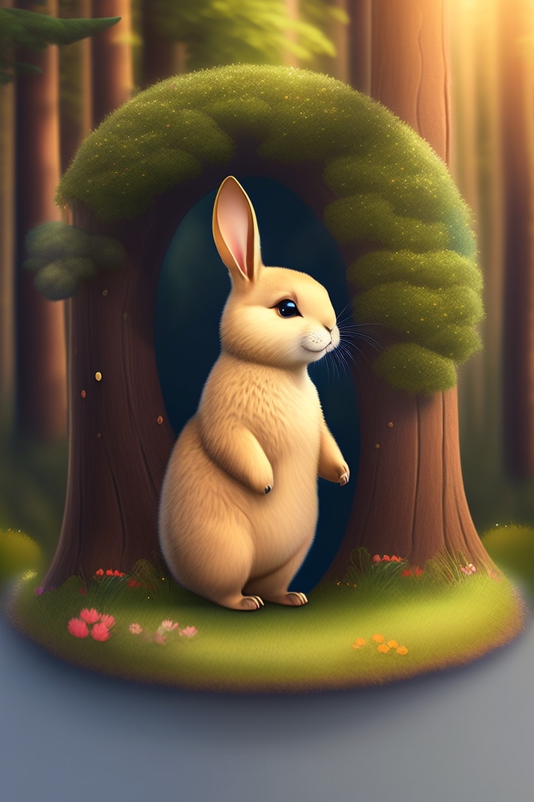 Lexica - Once upon a time, in a cozy forest, there lived a little bunny ...