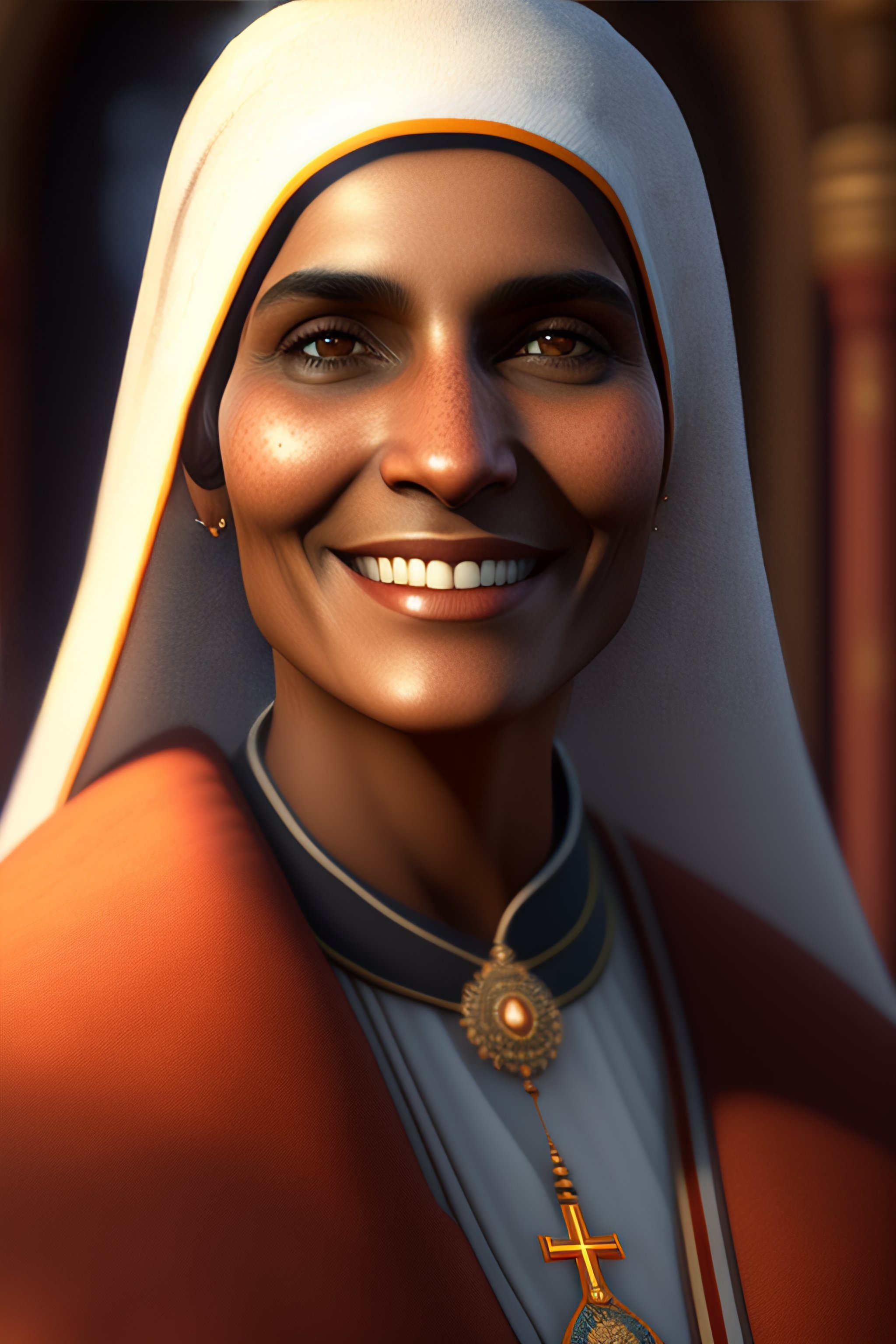 Lexica - An Indian Catholic nun smiling, intricate details, 8k, 4k ...
