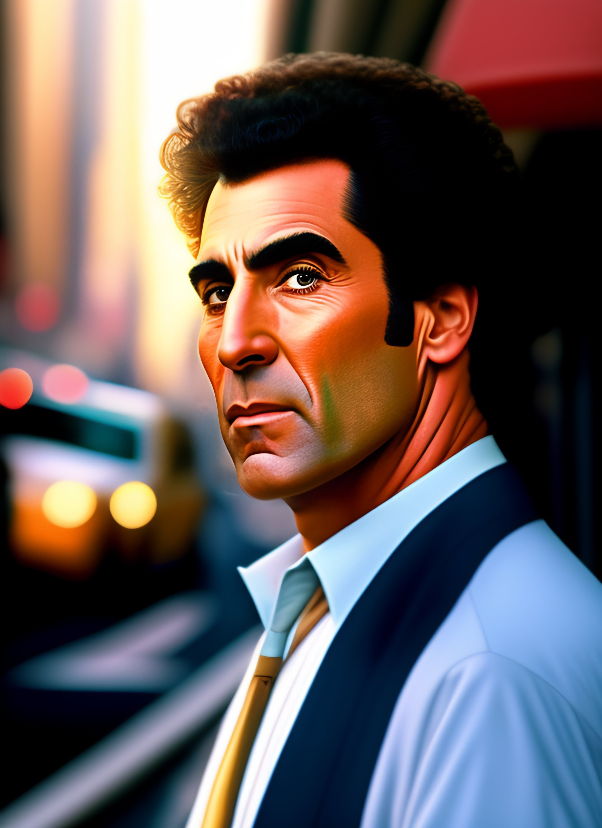 Lexica - Cosmo Kramer in the busy streets of New York City