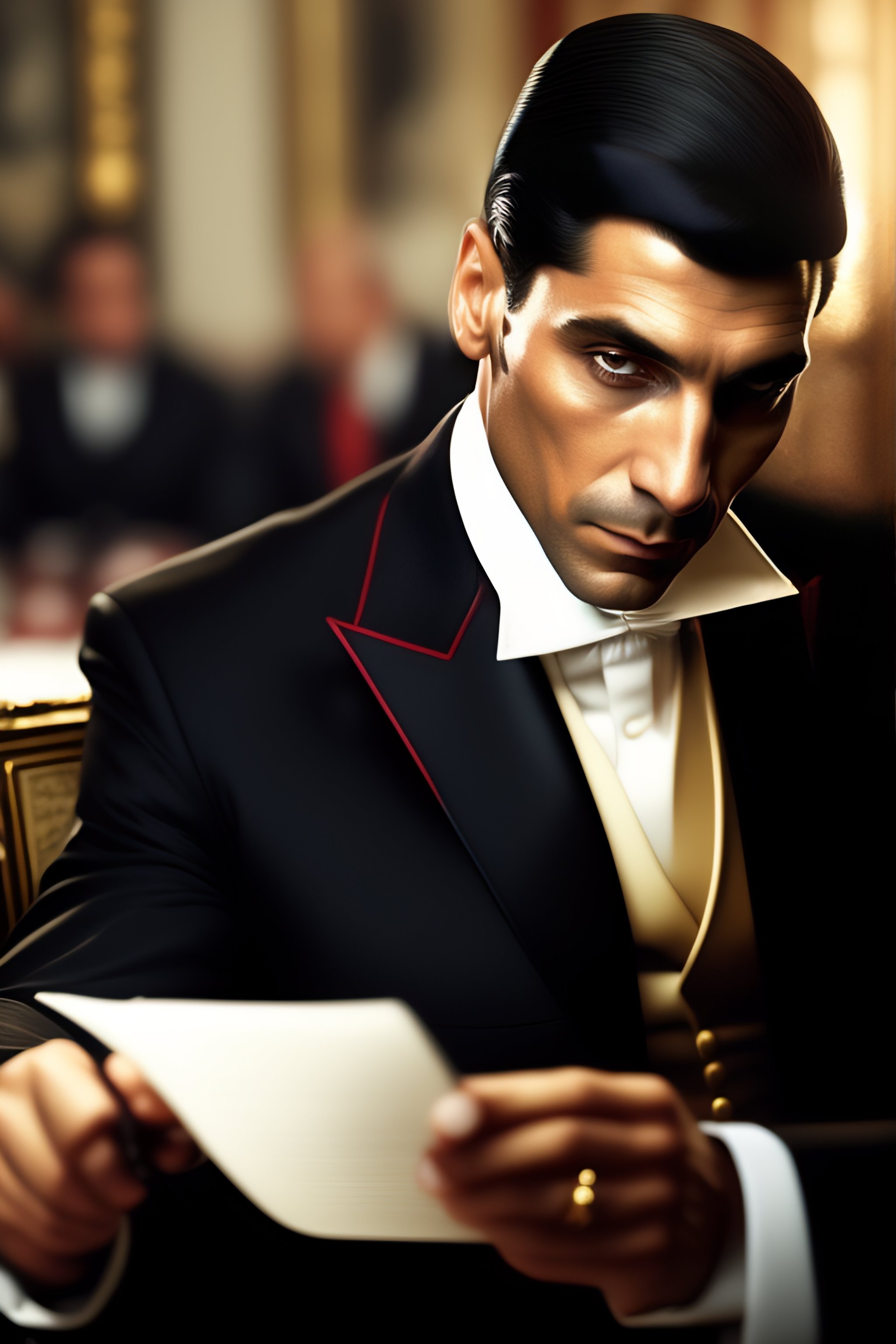 Lexica - Don Salieri, mafia, high details, shap focus