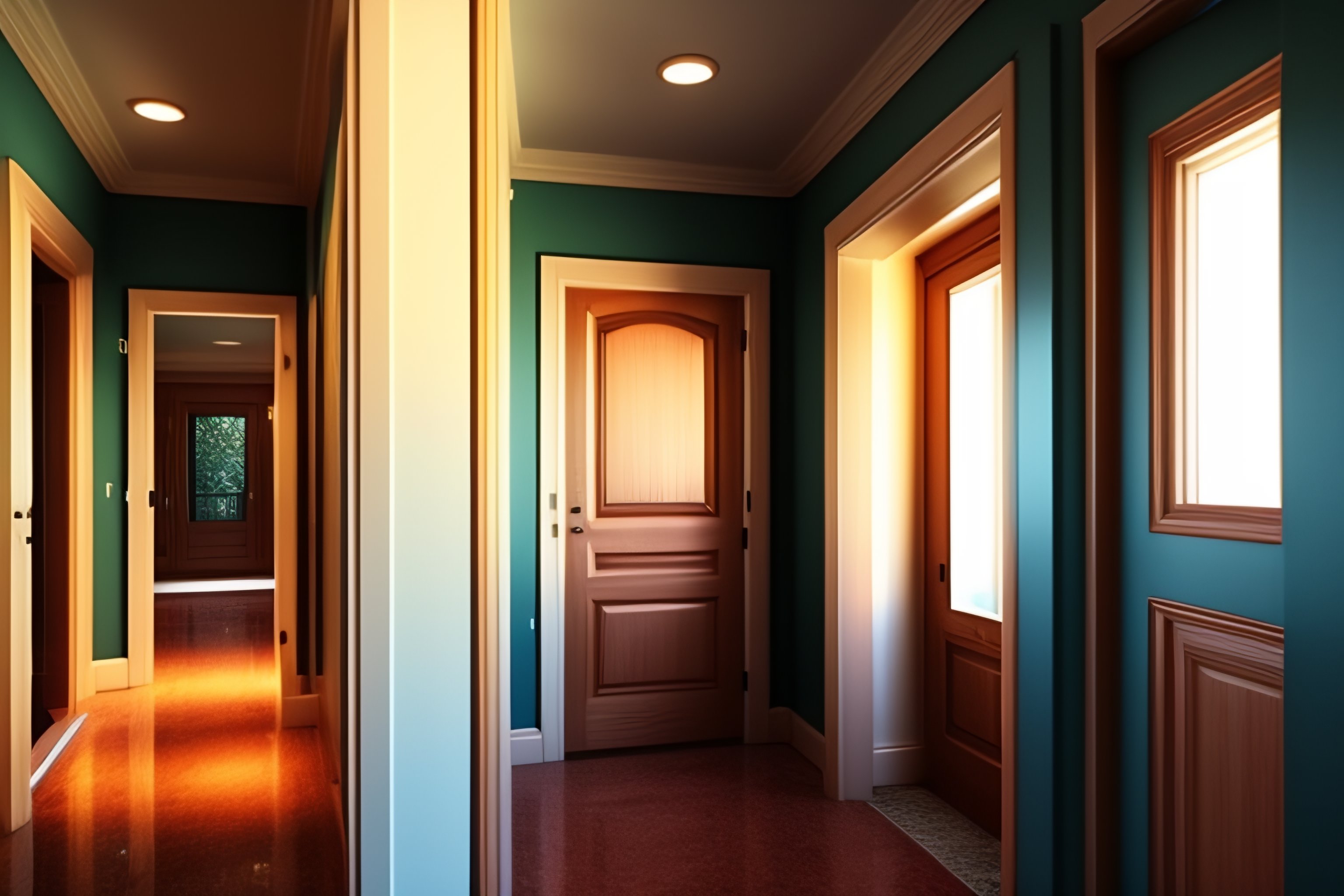 Lexica - A hallway that shows 20 doors