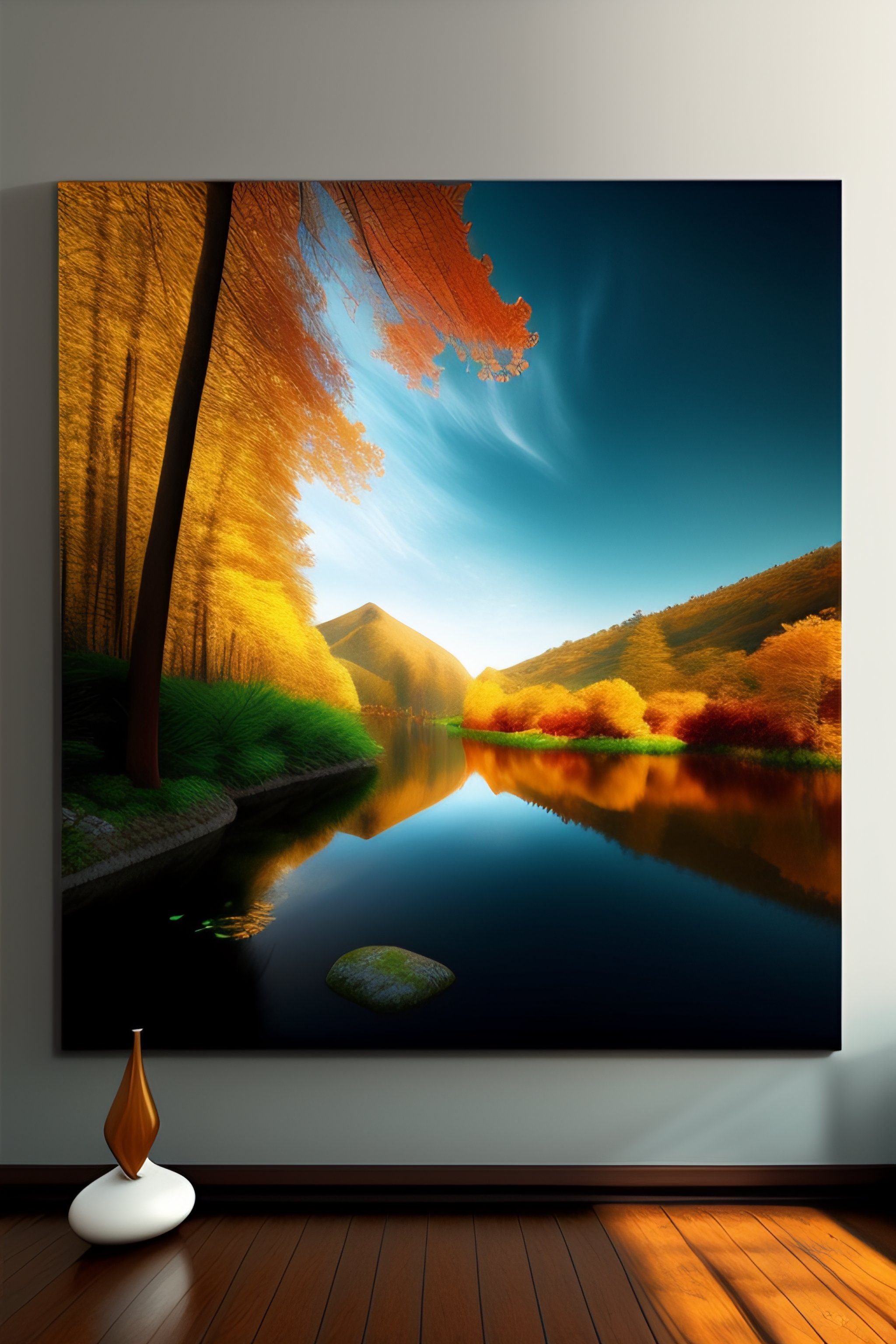 Lexica - 3 seperate canvas on wall in family house