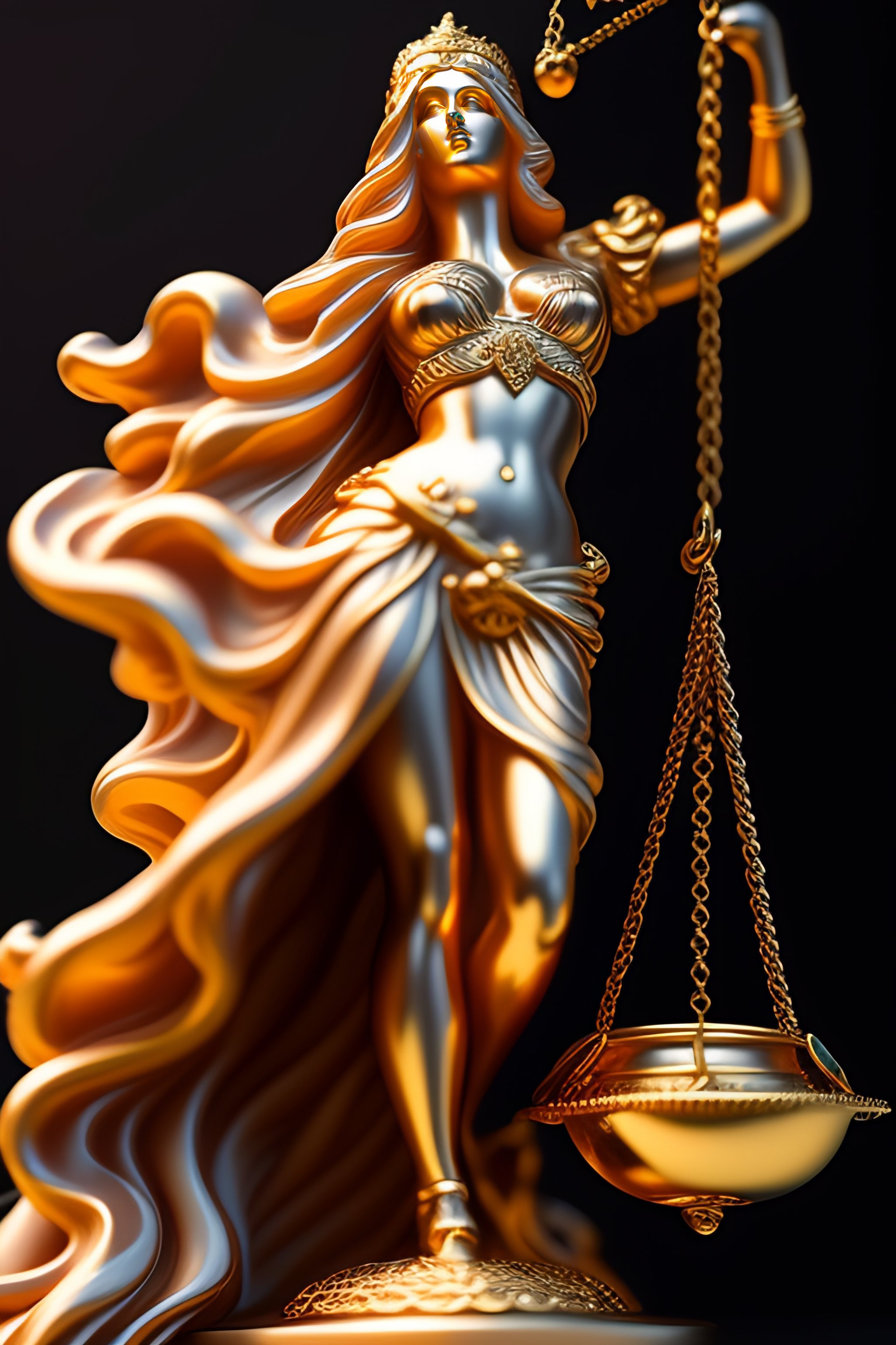 Lexica - Lady justice holding balance scales. intricate, elegant ...