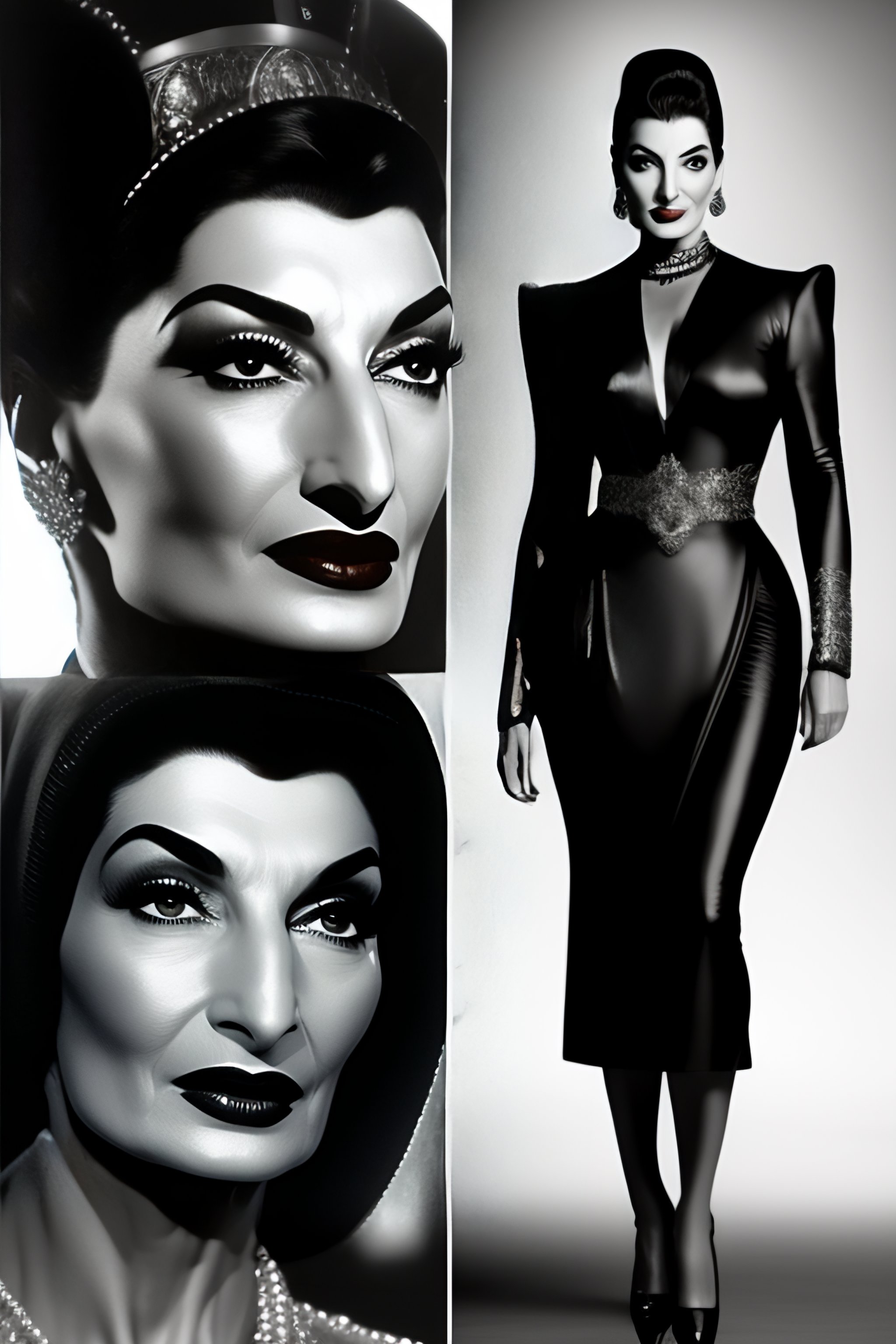Lexica - Full body maria callas tight face skin, smaller nose, no ...