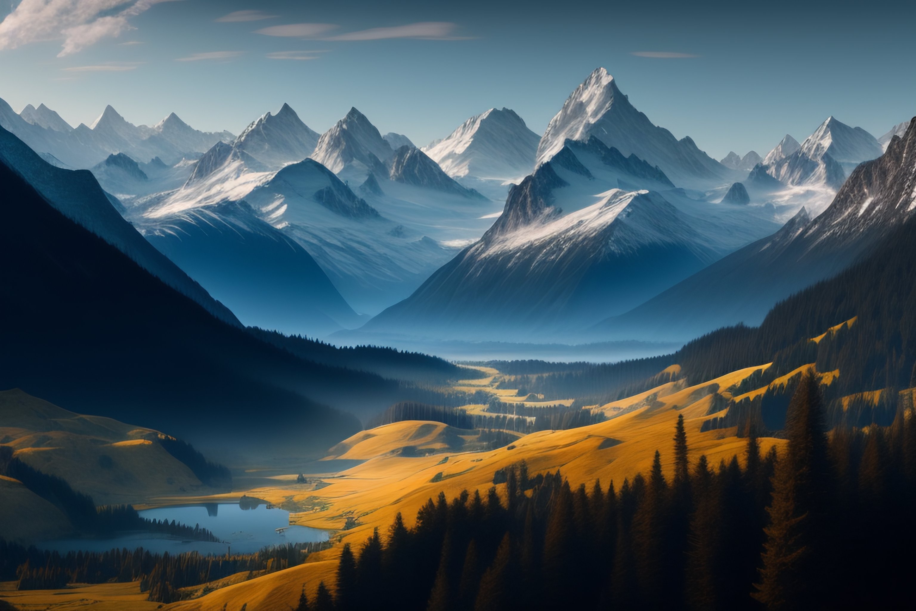 Lexica - A beautiful and highly detailed matte painting of the cascade ...
