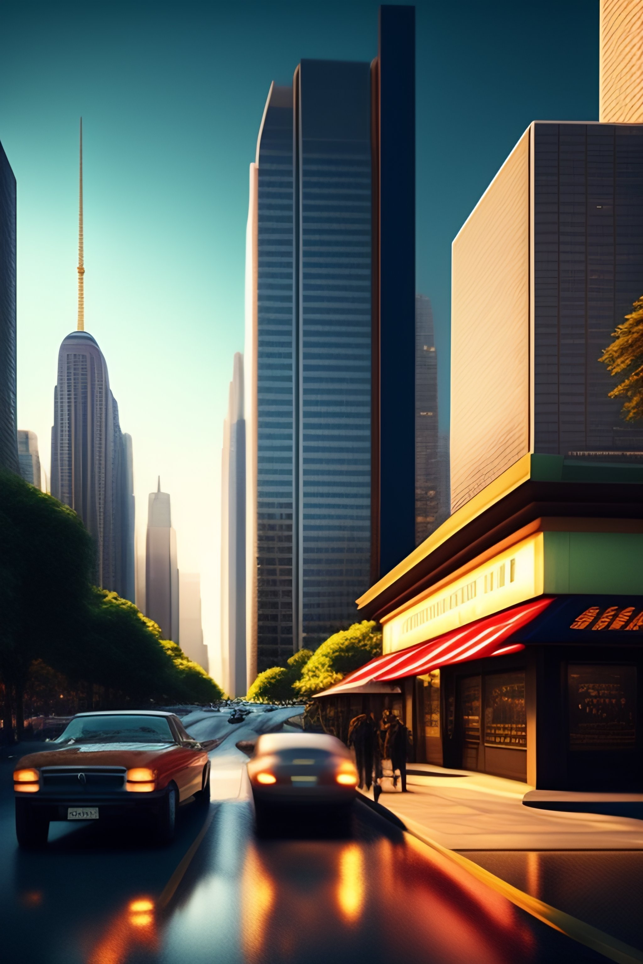 Lexica - A cinematic city scene