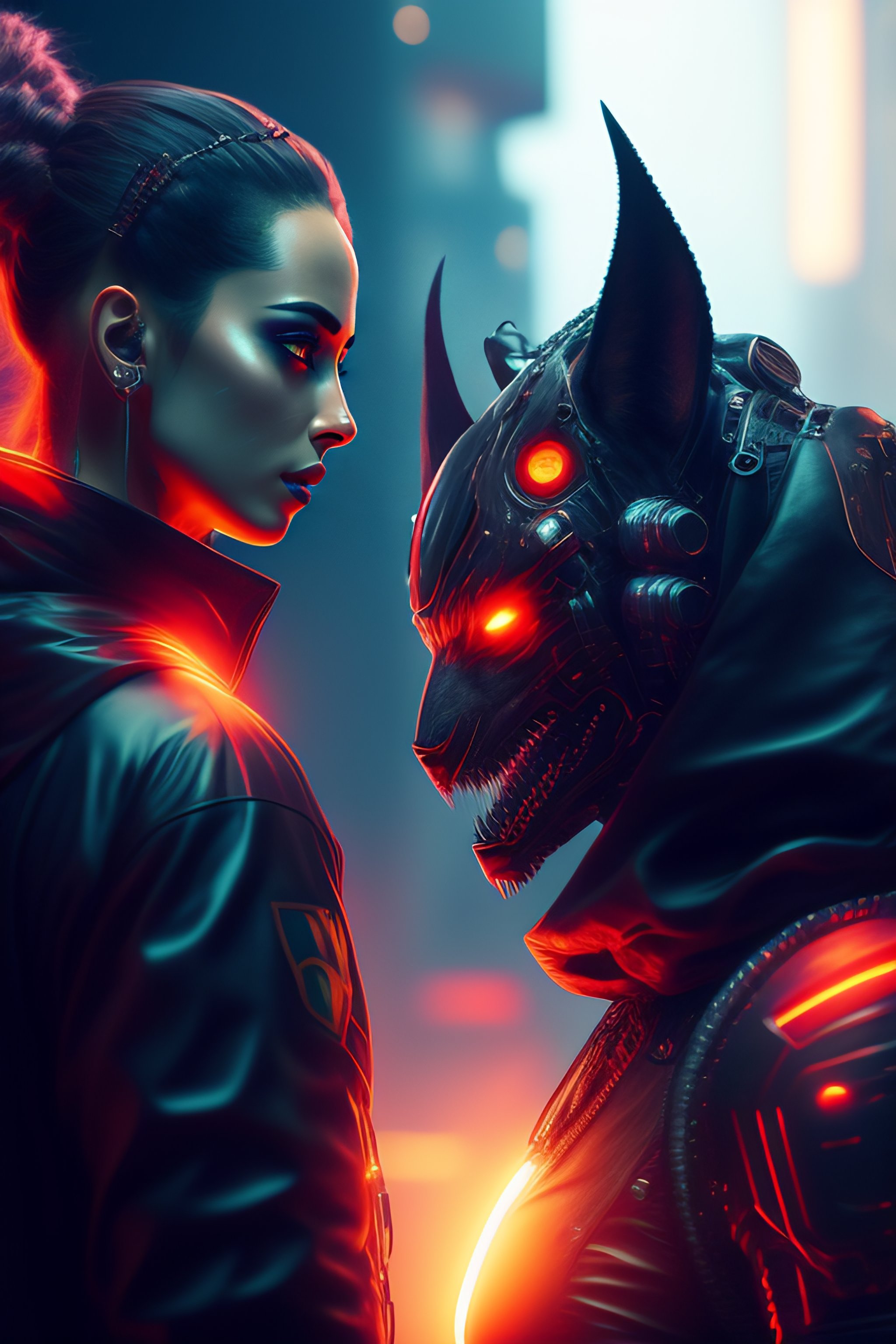 Lexica - Demons in the future, cyberpunk,4K,monster,tech