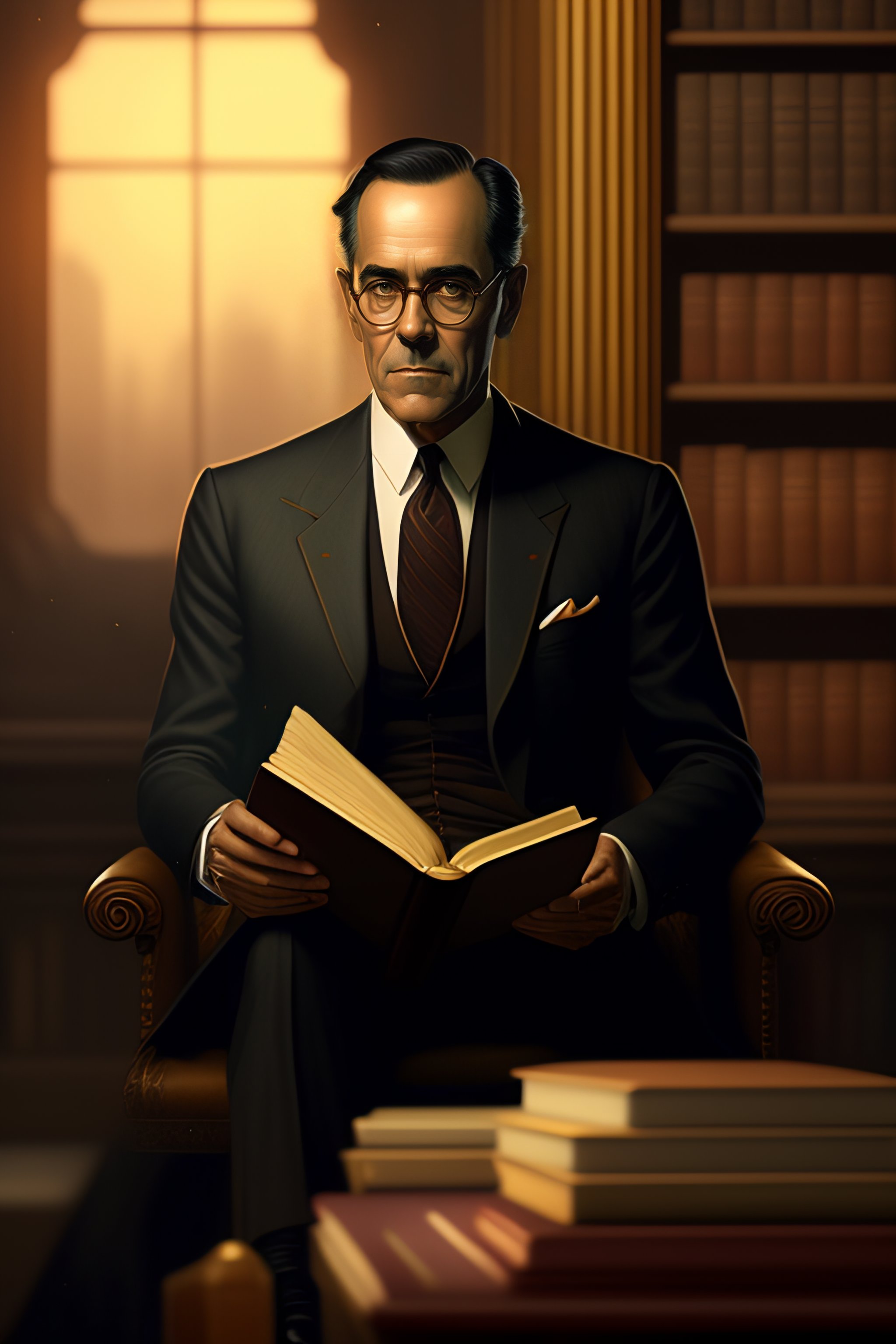 Lexica - Lovecraftian portrait of Henry Fonda as a 1920s librarian ...