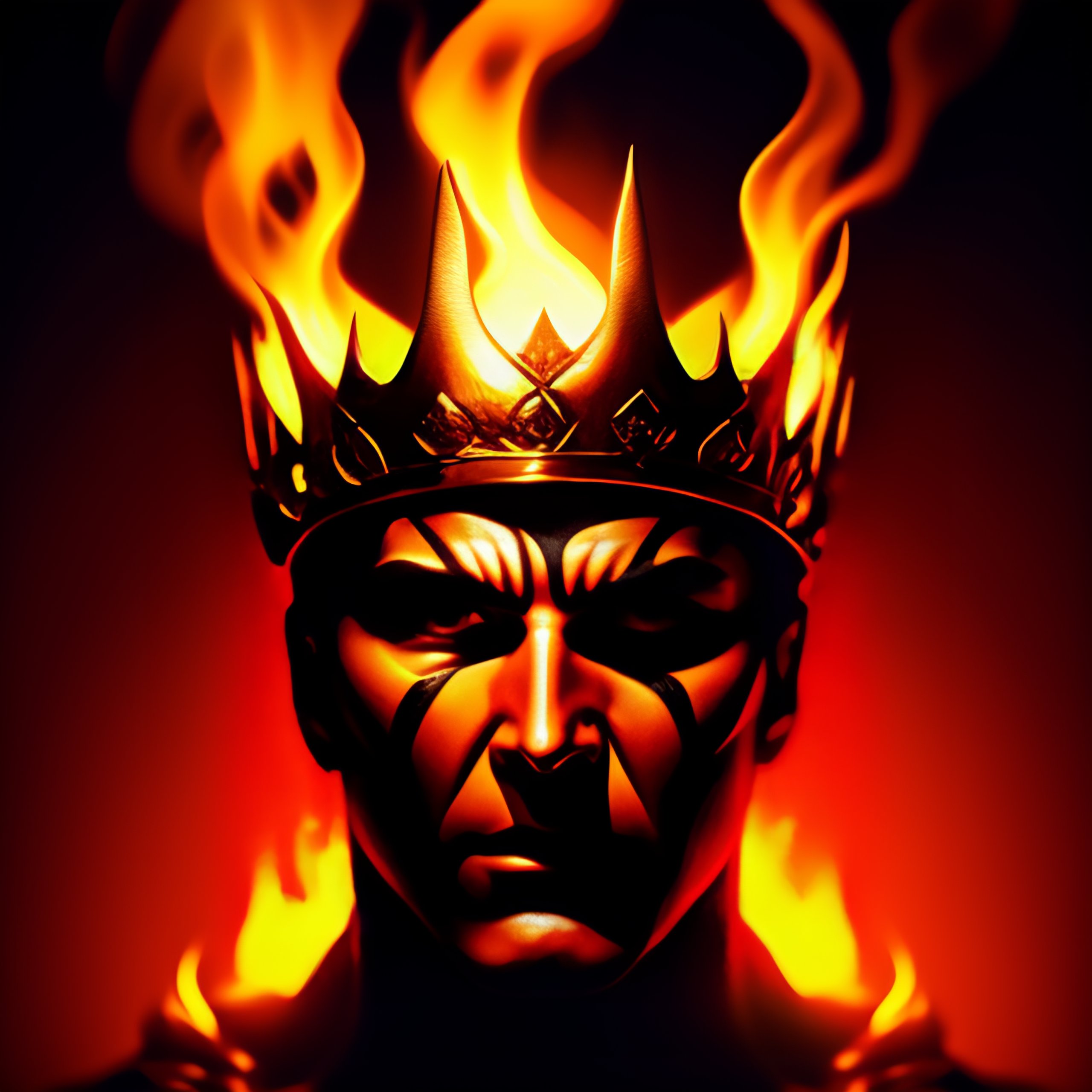 Lexica - Marvel comic style, crown of flames, horror, clown, ambient ...