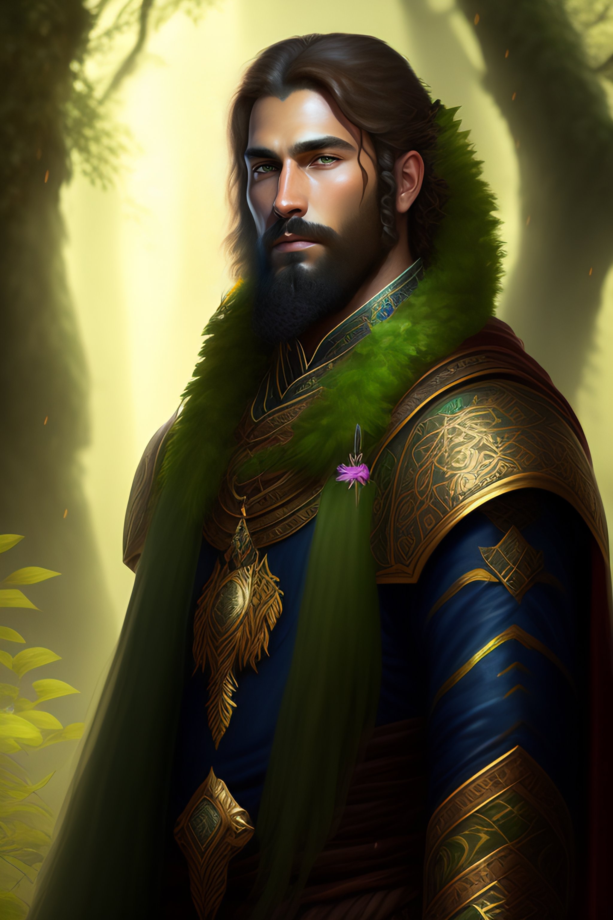 Lexica - Portrait of a male verdant druid