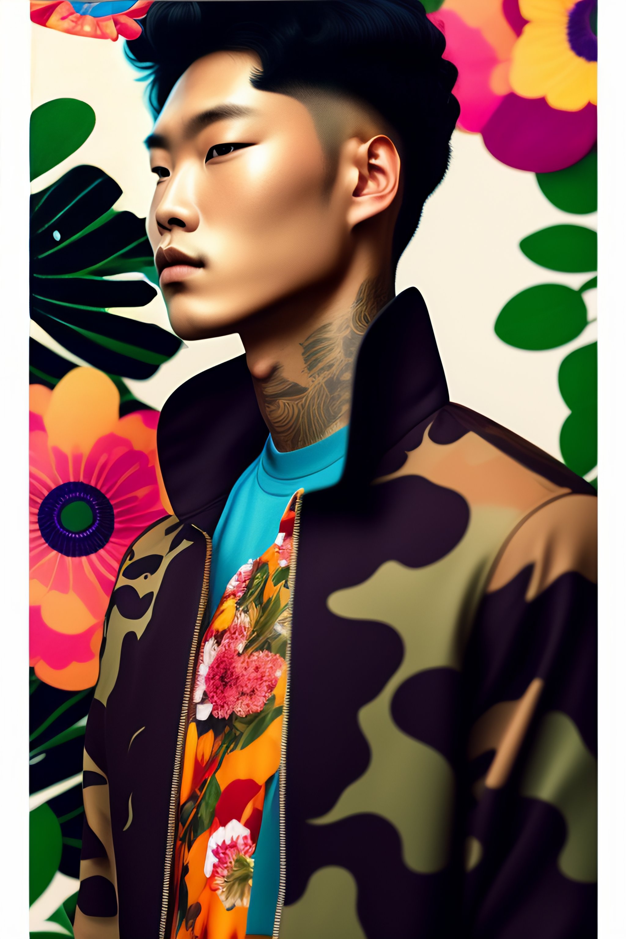 Lexica - Magazine cover poster, upper portrait of male soldier wearing ...