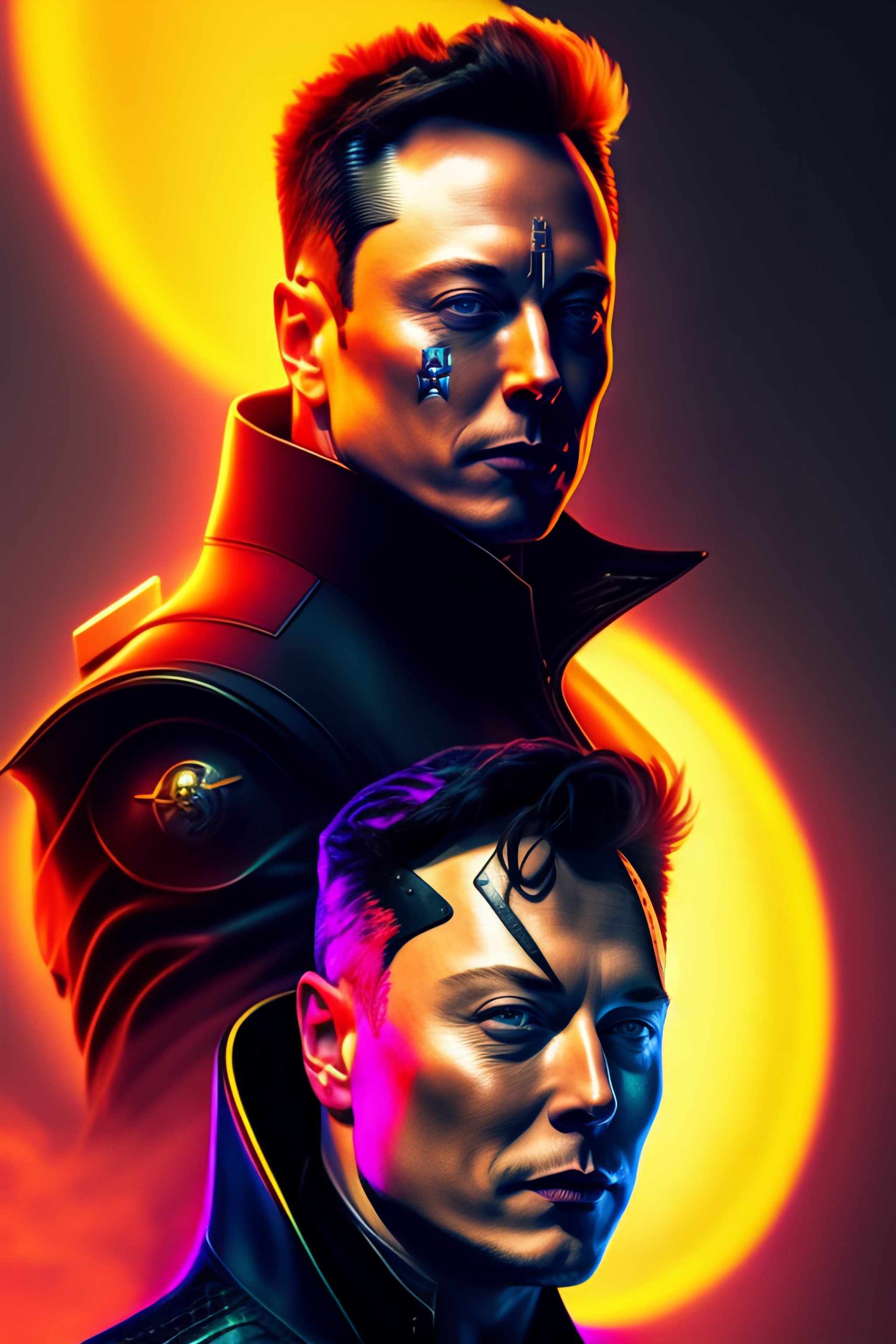 Lexica - Elon Musk as an evil cyborg, futuristic, cyberpunk, synth wave ...