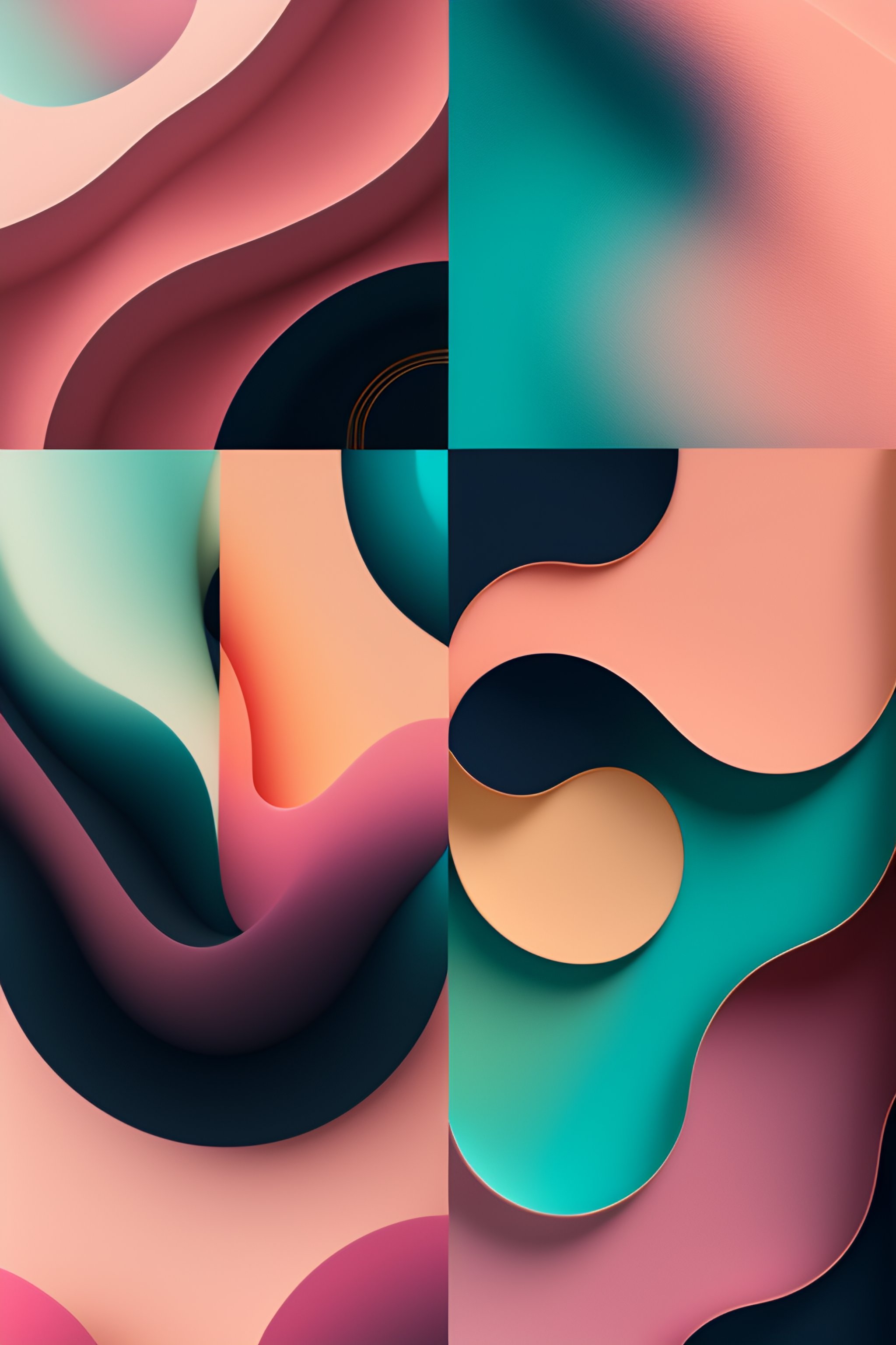 Lexica - "Create a feminine, 3d abstract design using a soft color ...