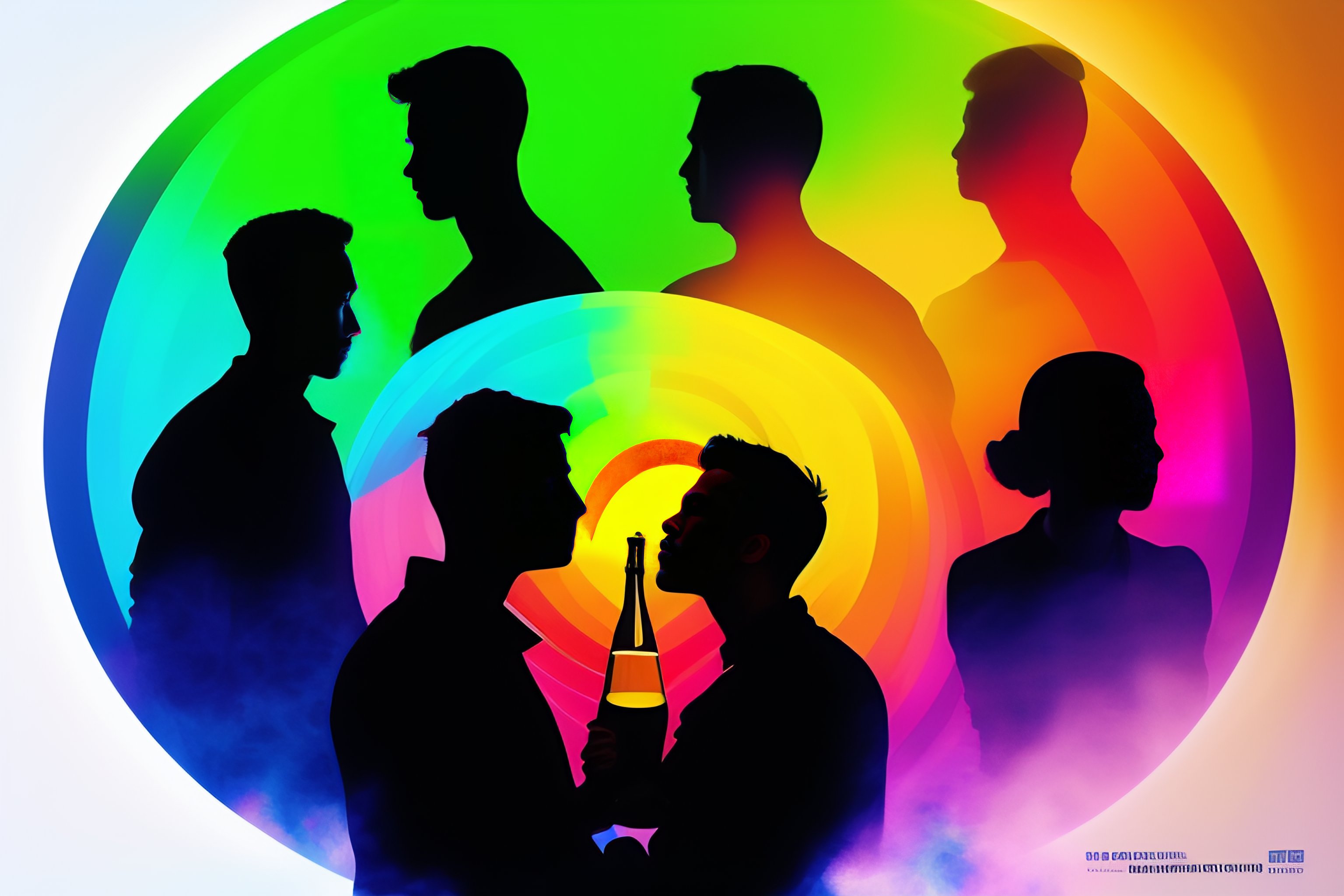 People Drinking Silhouette