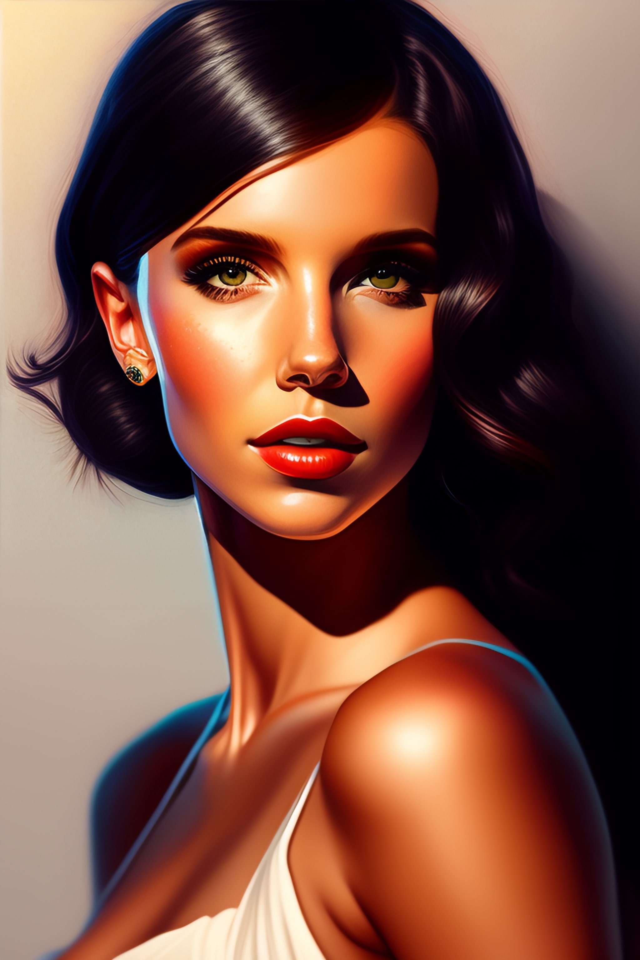 Lexica - Full body portrait, hot girl, digital painting, highly ...