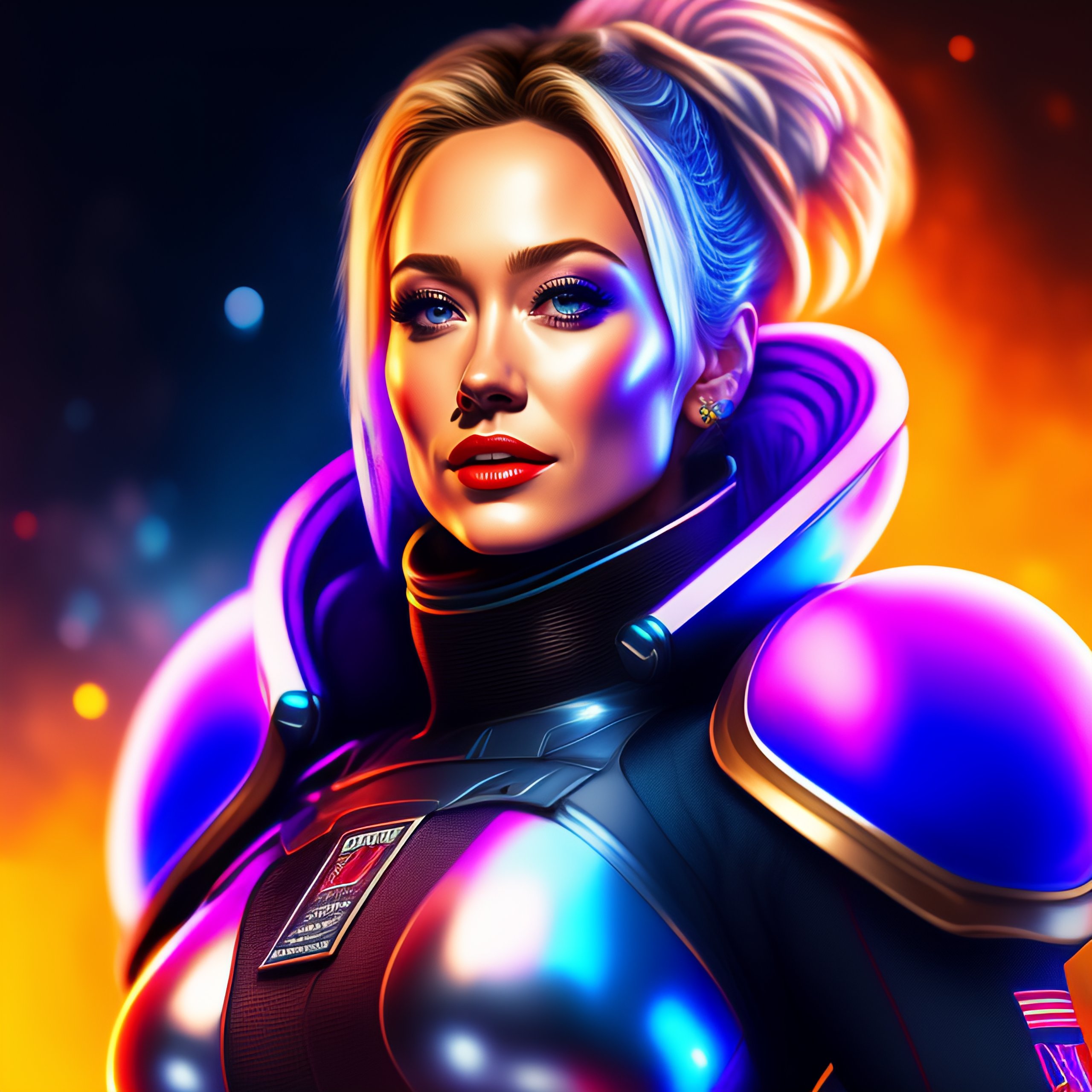 Lexica - Hillary Duff as spacefighter cyborg ,style of Mark Brooks, 4k ...