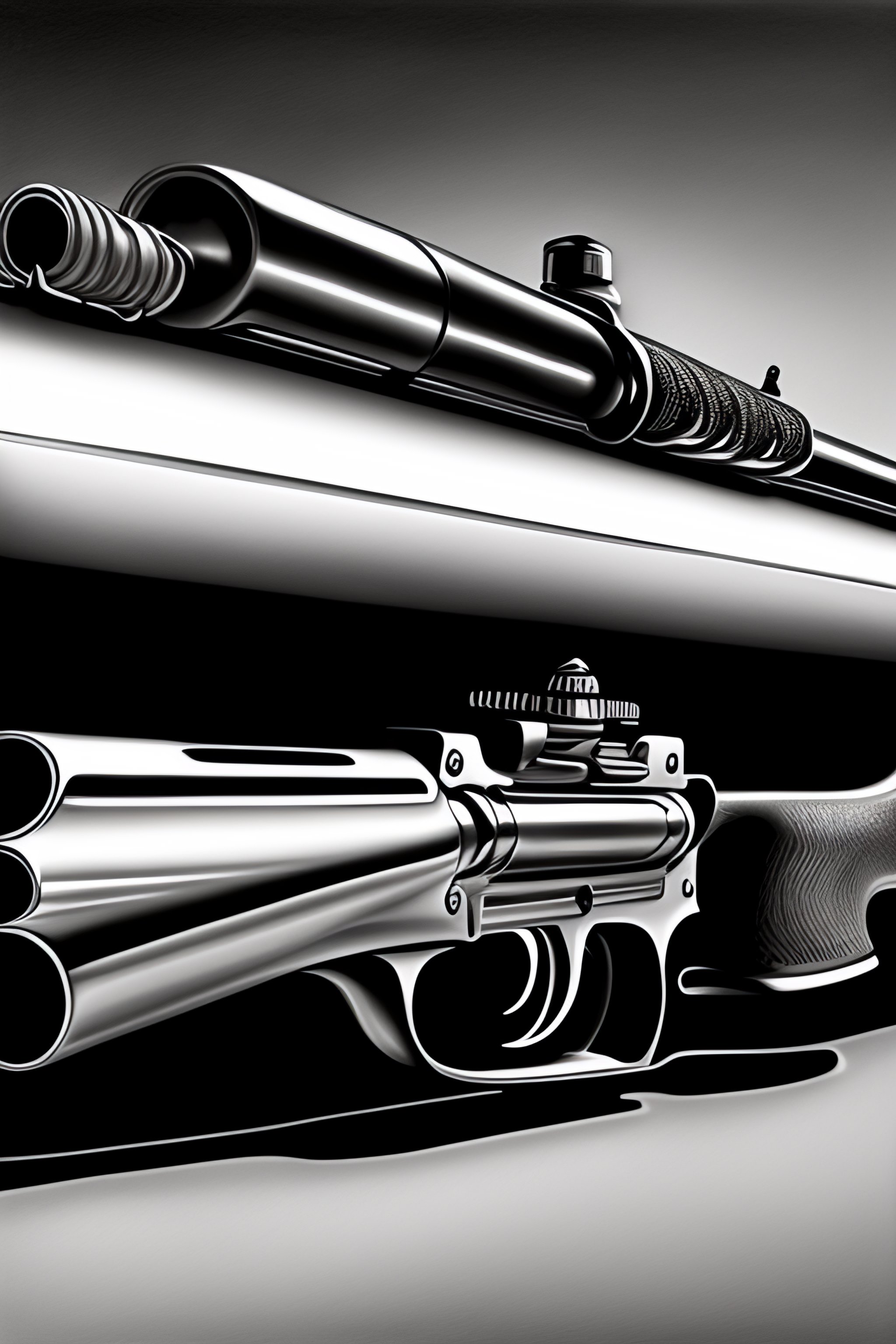Lexica - Pencil drawing of 50-caliber rifle