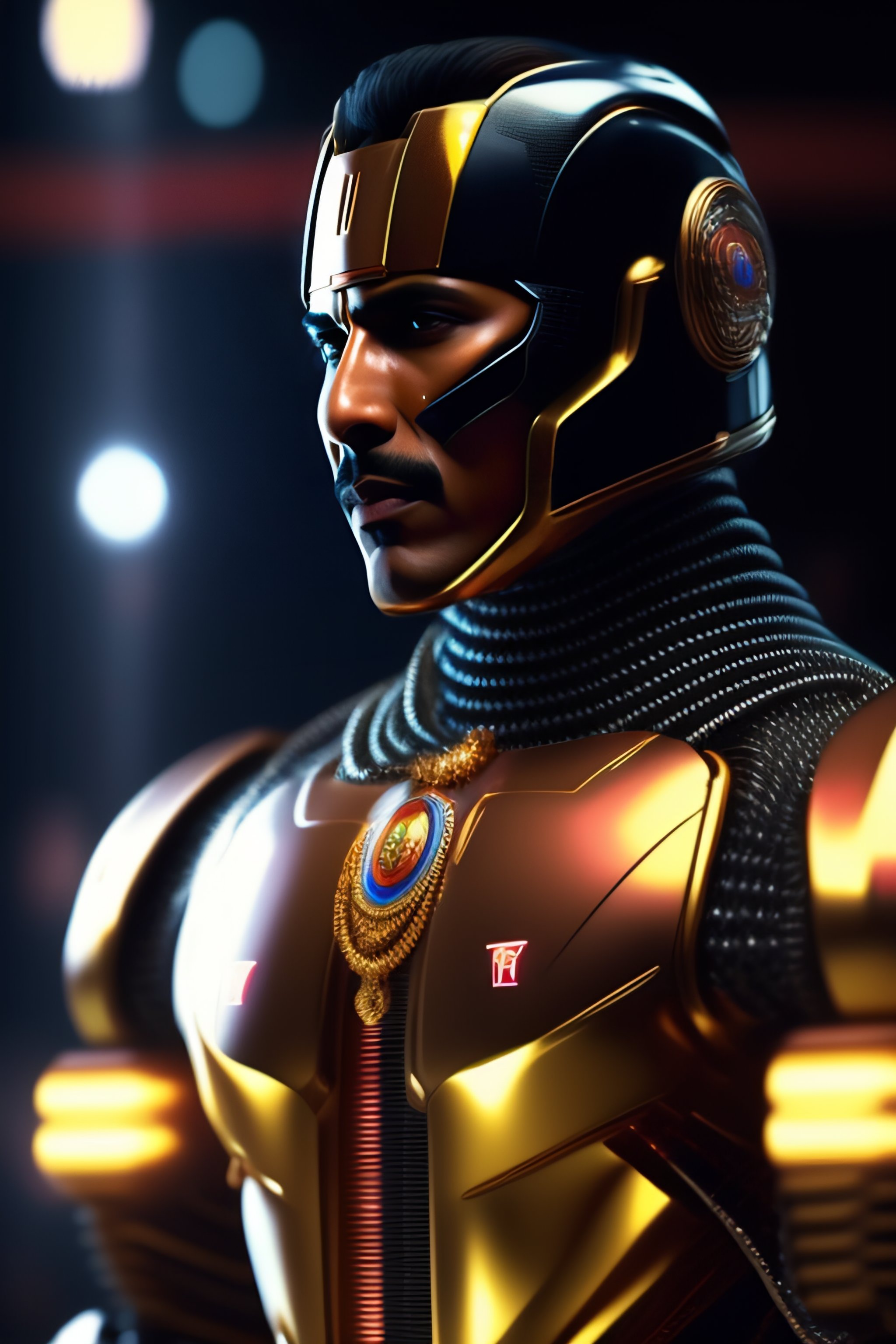 Lexica - Sharukh Khan as a terminator robot exoskeleton, face clearly ...