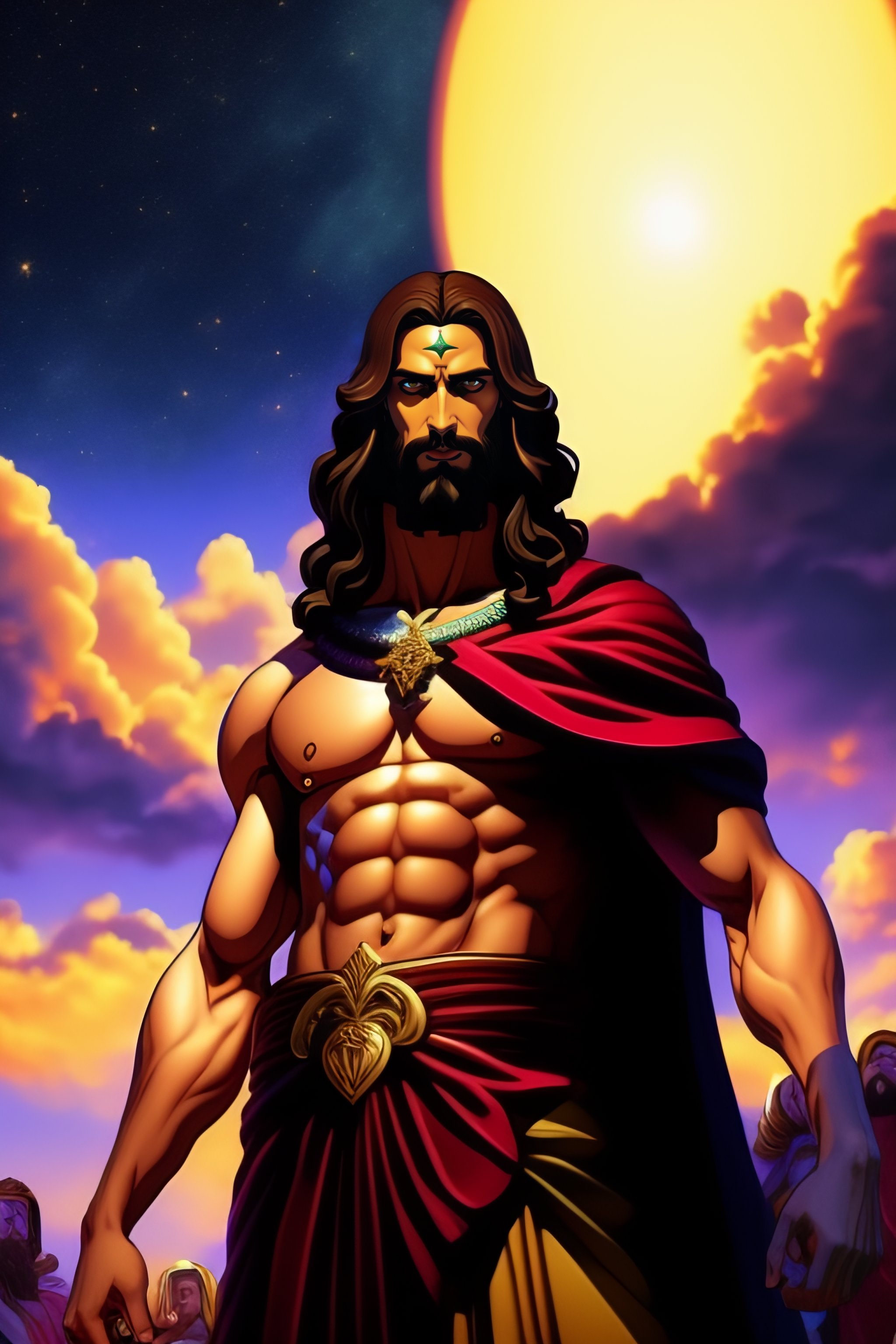 Lexica - Jesus with apostles starring in jojo bizarre adventures