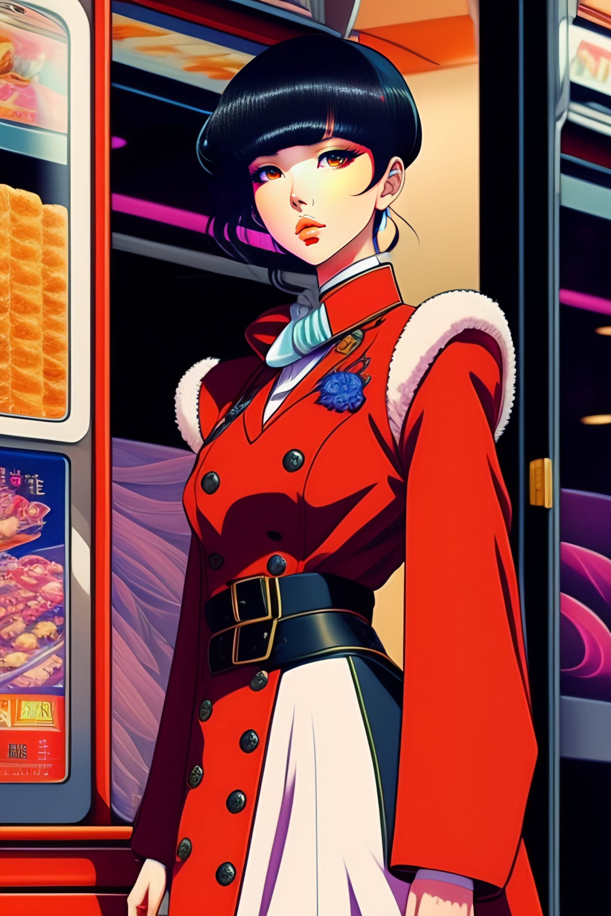 Lexica - Stylish haute couture outfit worn by model in the style of 90 ...