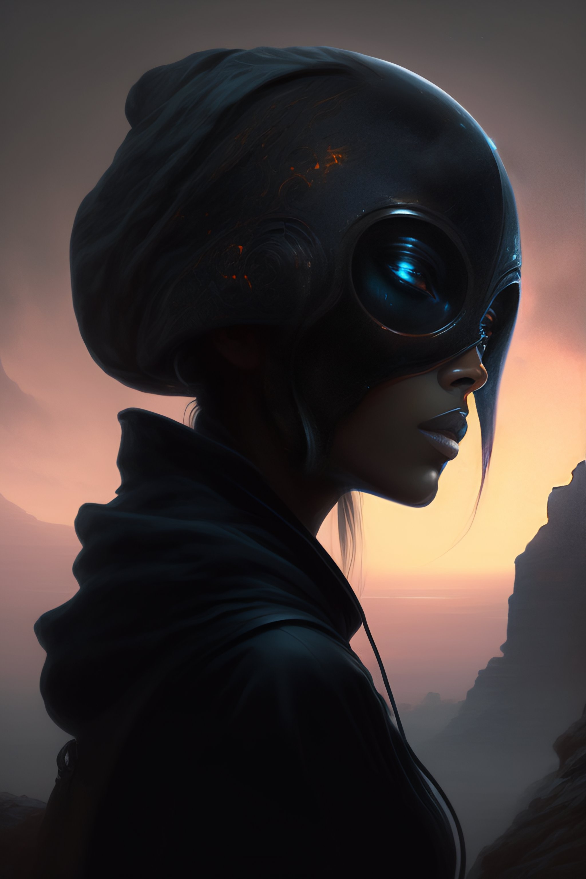 Lexica - Realist picture centered face portrait evil big eyed skull ...