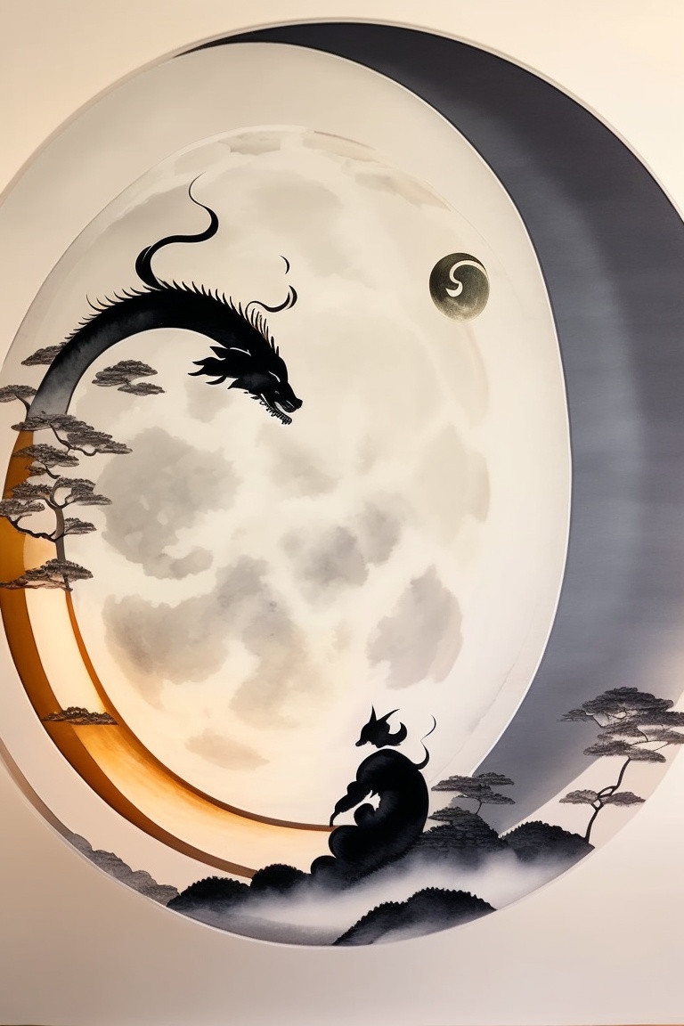 Lexica - Please create a Sumi-e painting inspired by Japanese culture ...