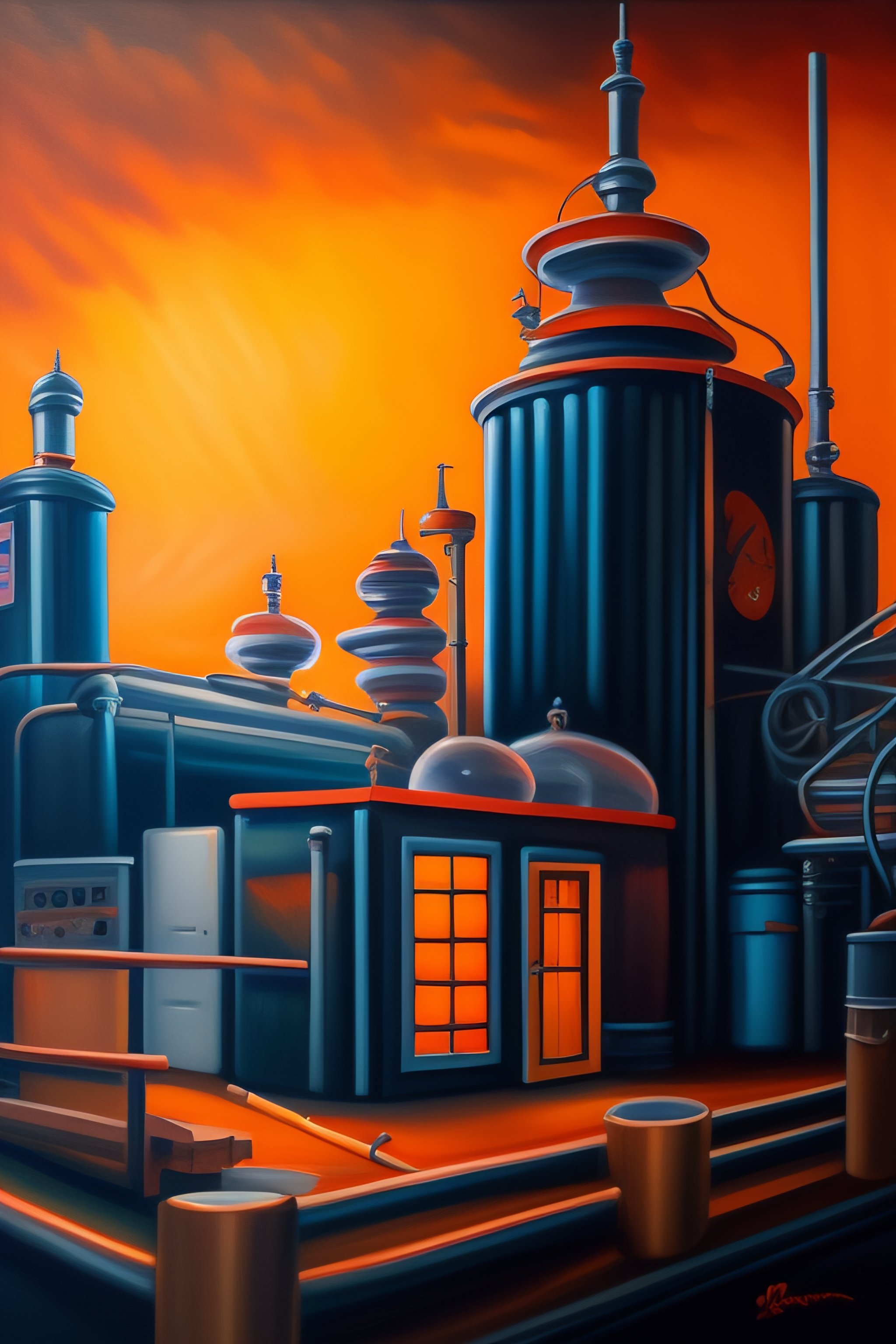 Lexica - Messy hand-drawn oil painting of a chaotic laboratory ...