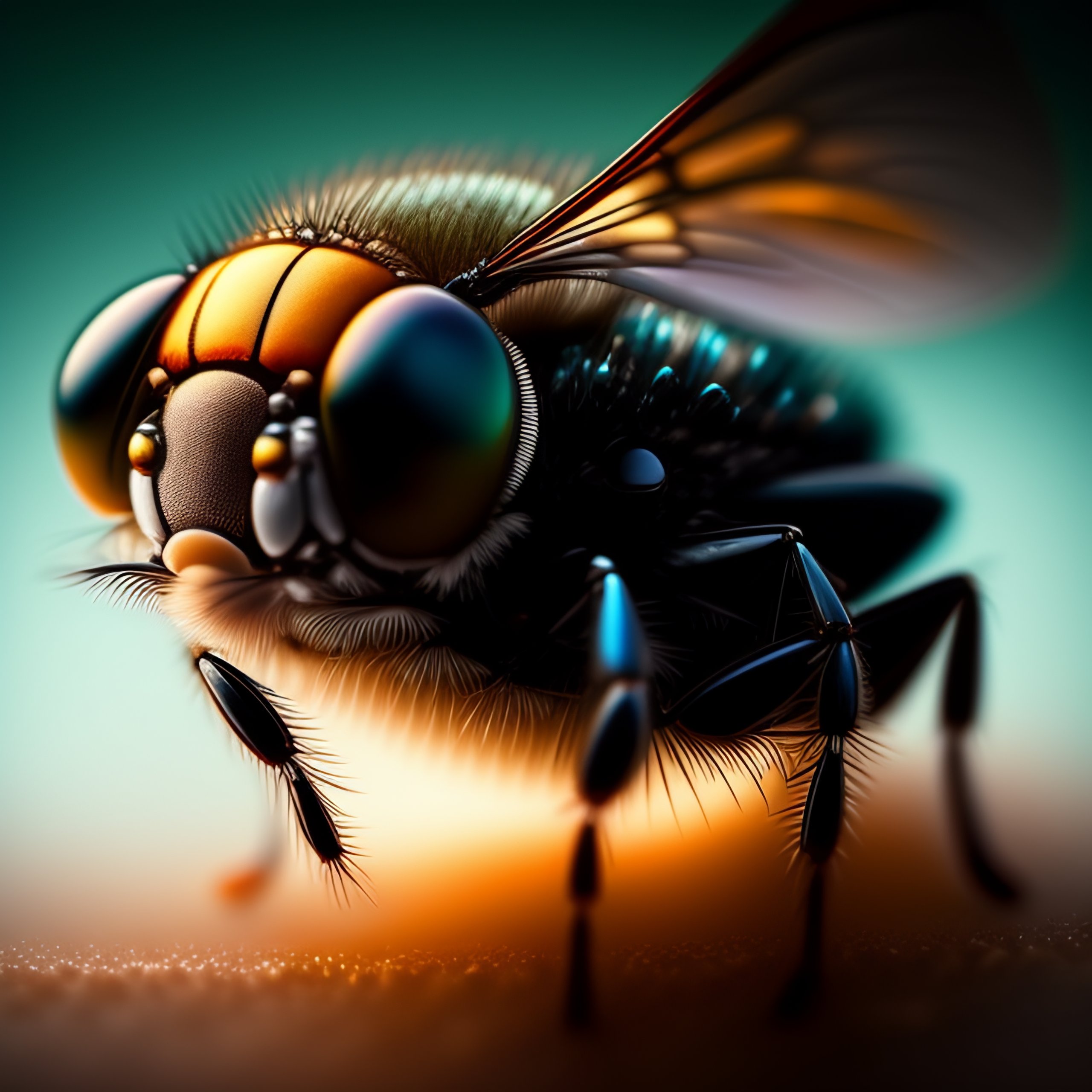 Lexica - Amazing stunning photo of a half fly half person creature