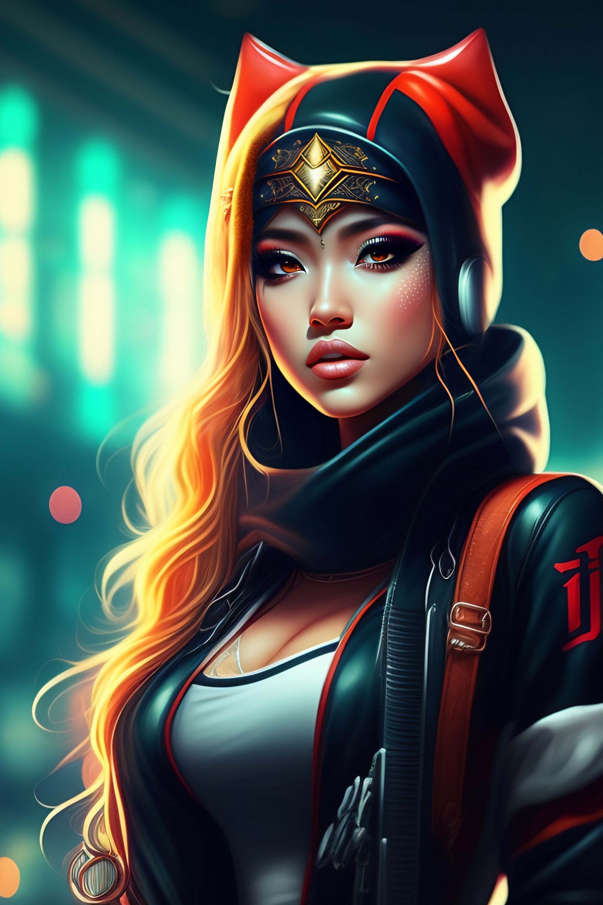 Lexica - Bandit girl, hip hop style, fantasy, anime, cool