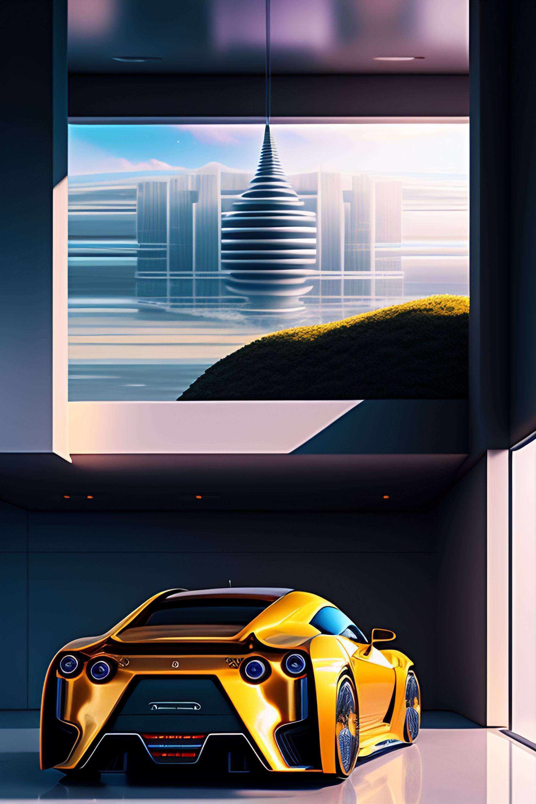 Lexica - A sci-fi book cover of a giant alien temple suspended above ...