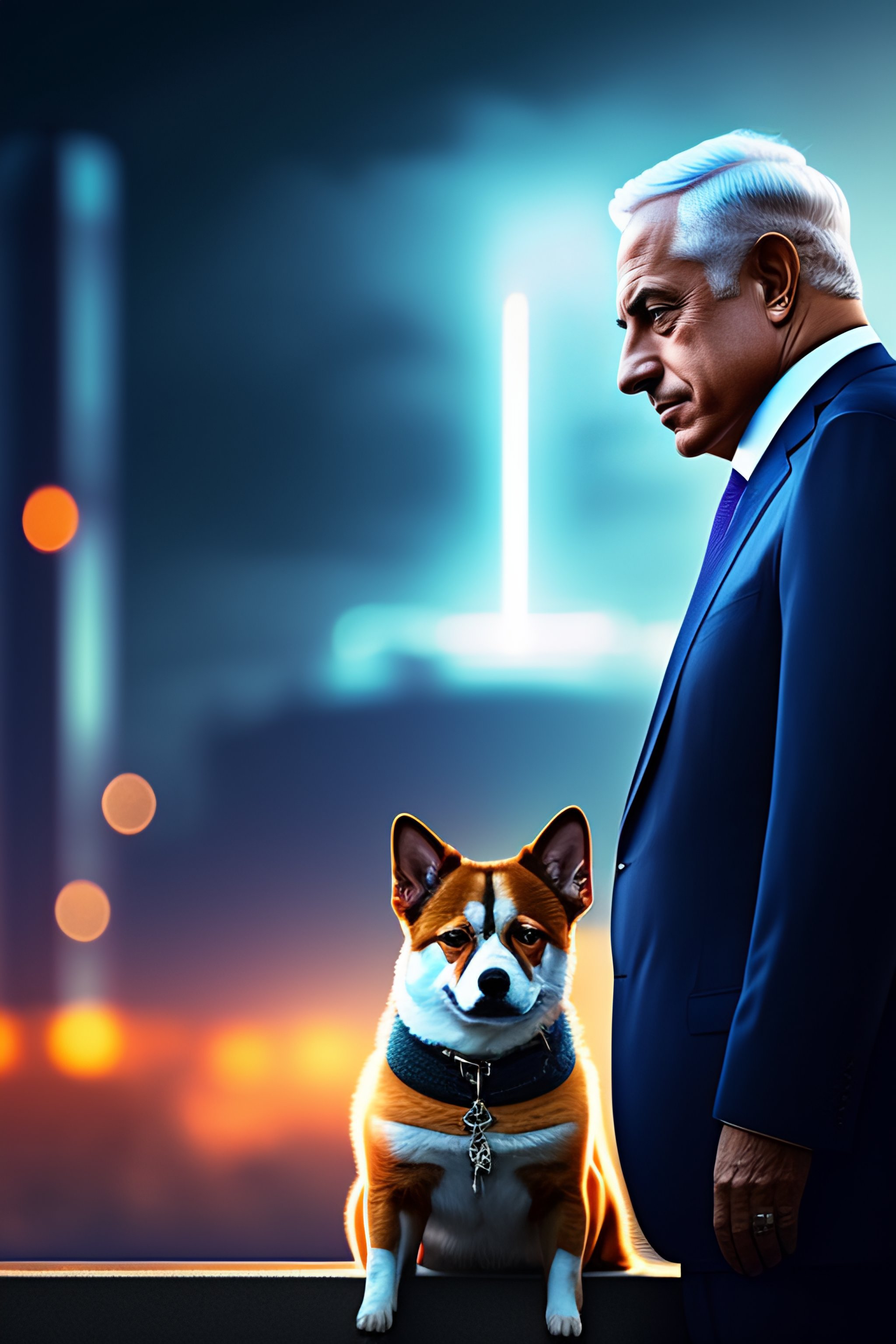 Lexica - Benjamin Netanyahu, + Yair Lapid + Sarah Netanyahu +little dog ...