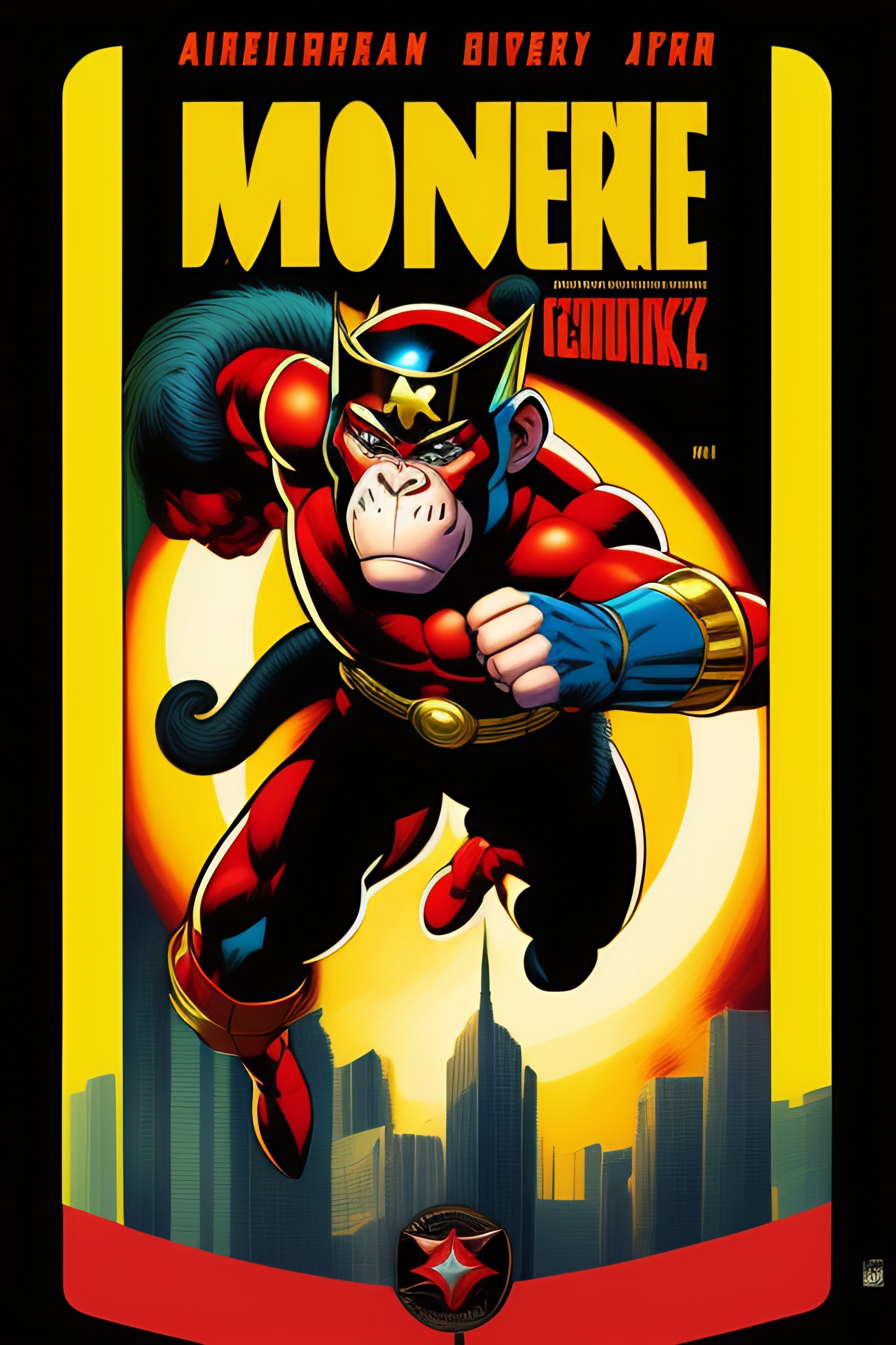 Lexica - Monkey super hero,comic book